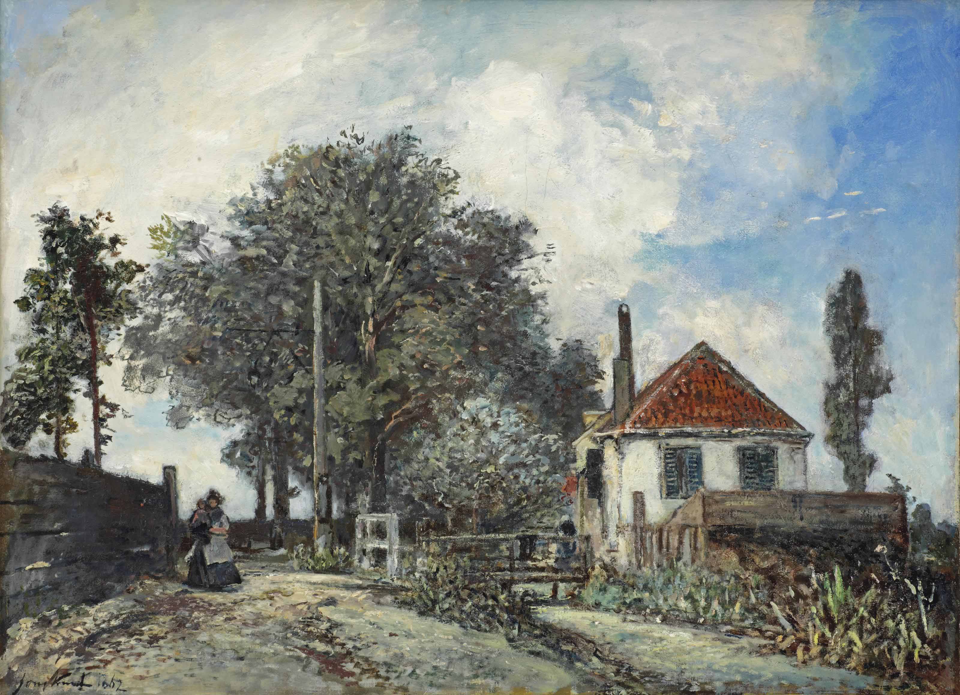 Johan Barthold Jongkind (Lattrop 1819-1891 La Côte-Saint-André) , La ...