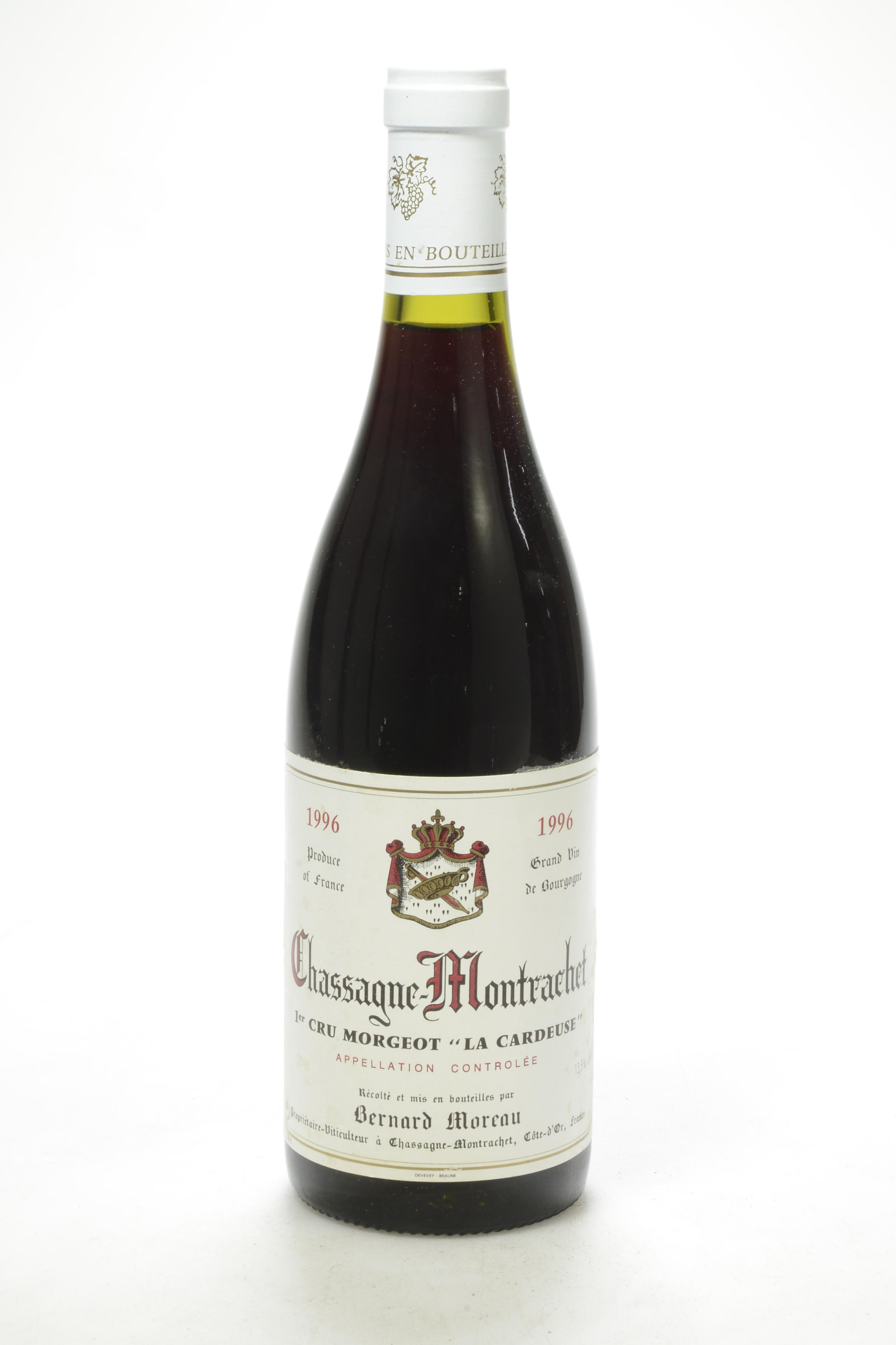 B. Moreau, Chassagne-Montrachet La Cardeuse Rouge 1996, Côte de Beaune ...
