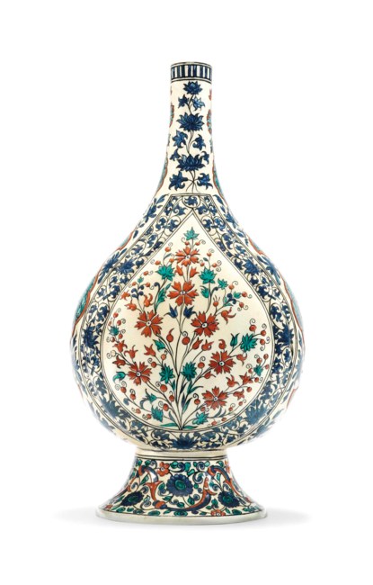 A SAMSON SAFAVID-STYLE CERAMIC BOTTLE, FRANCE, LATE 19TH CENTURY ...