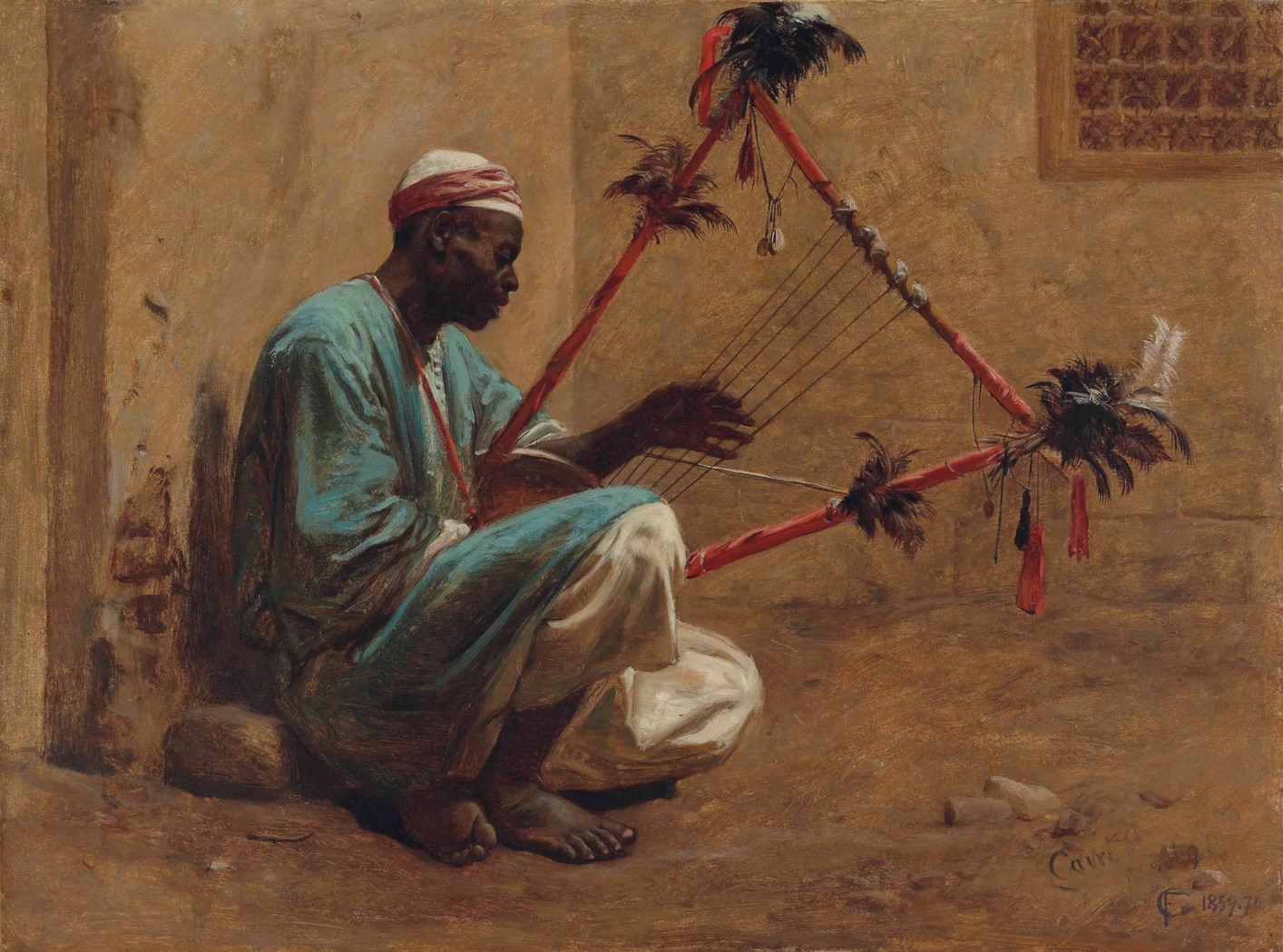 Frederick Goodall (British, 1822-1904), The Kissar Player | Christie's