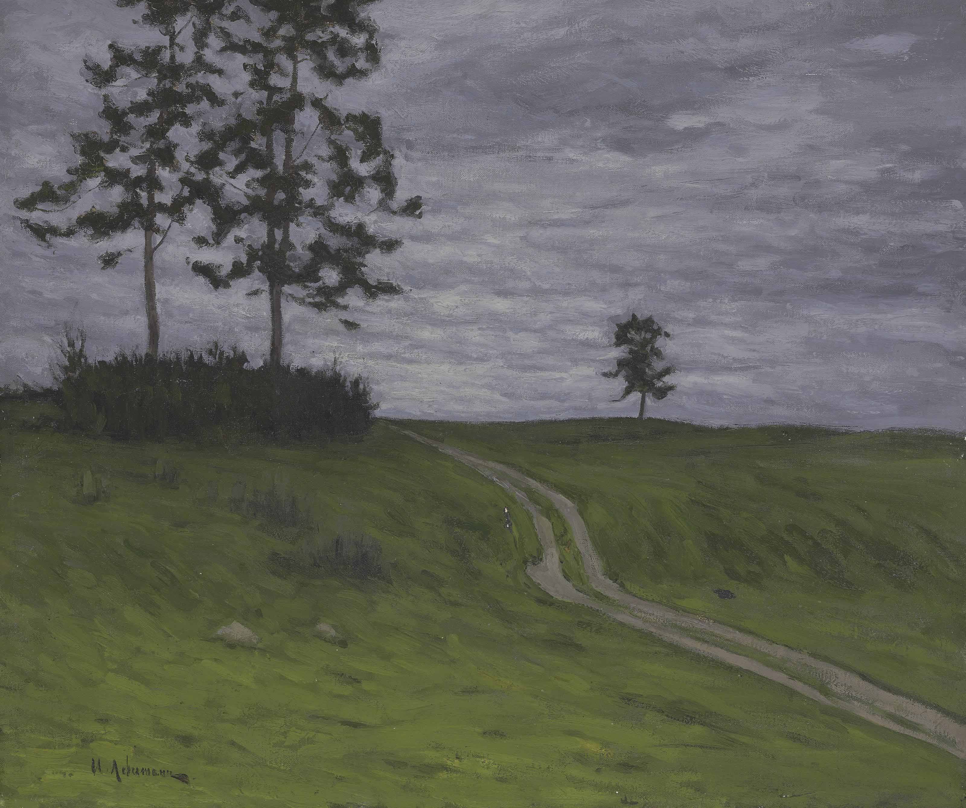 Isaak Levitan (1860-1900) , Evening approaches | Christie's