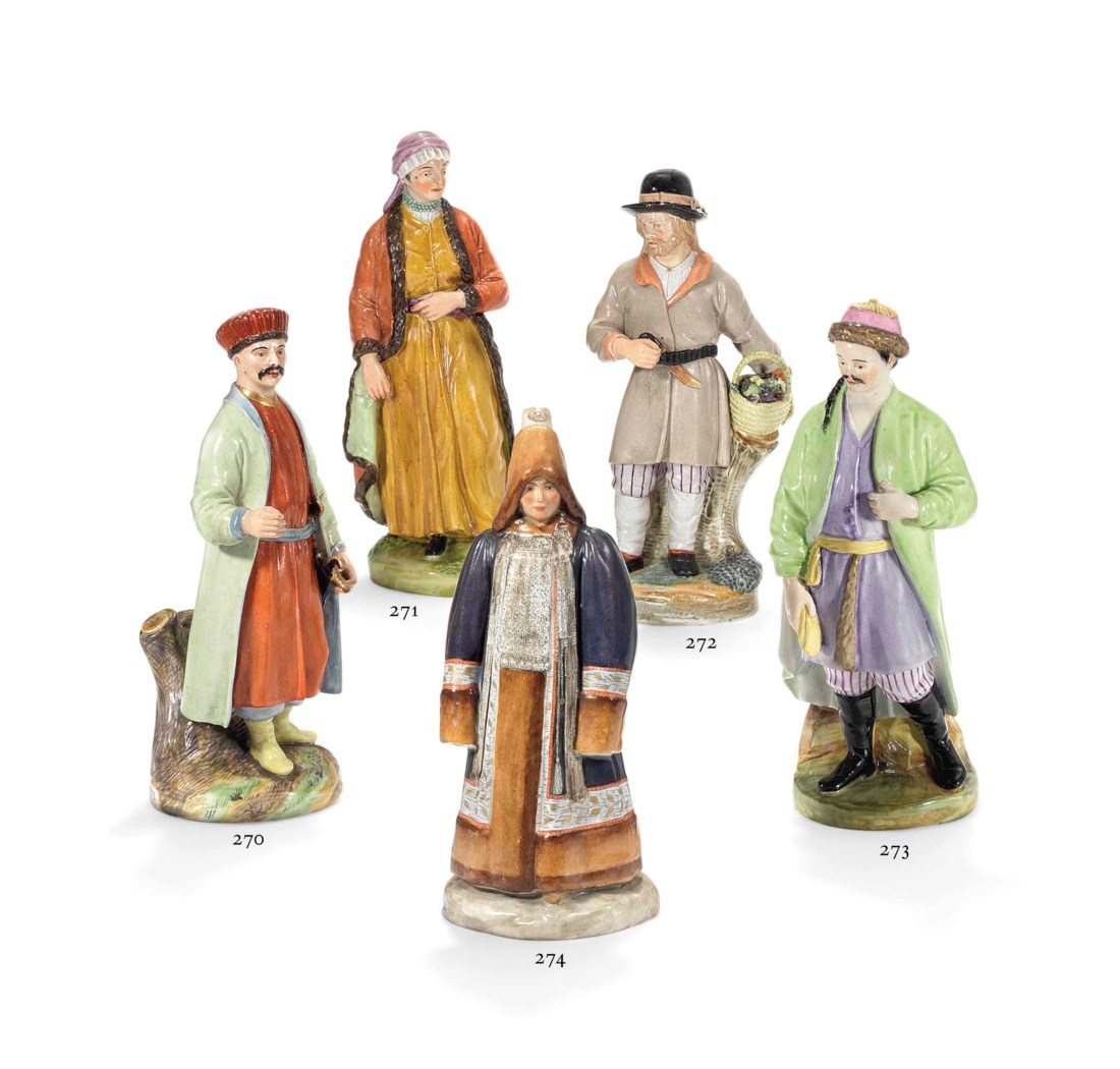 A PORCELAIN FIGURE OF A KABARDIN MAN FROM THE 'PEOPLES OF RUSSIA' SERIES