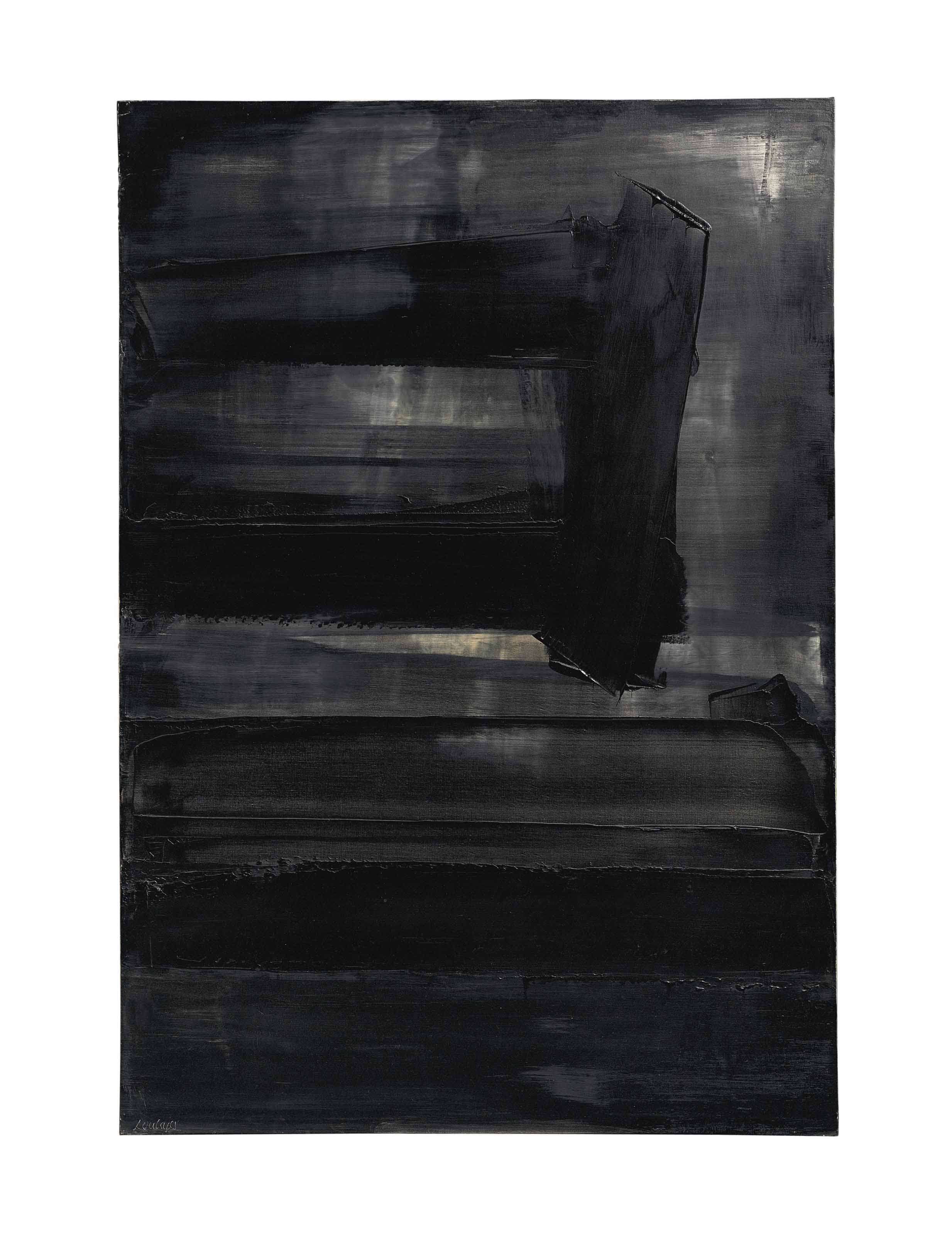 Pierre Soulages (b. 1919) , Peinture, 128 x 88cm., 12 février 1960 ...