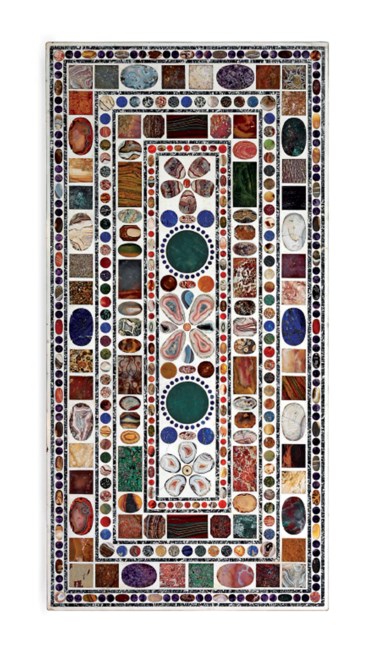 AN ITALIAN PIETRA DURA TABLE TOP, ATTRIBUTED TO GIACOMO RAFFAELLI, ROME ...