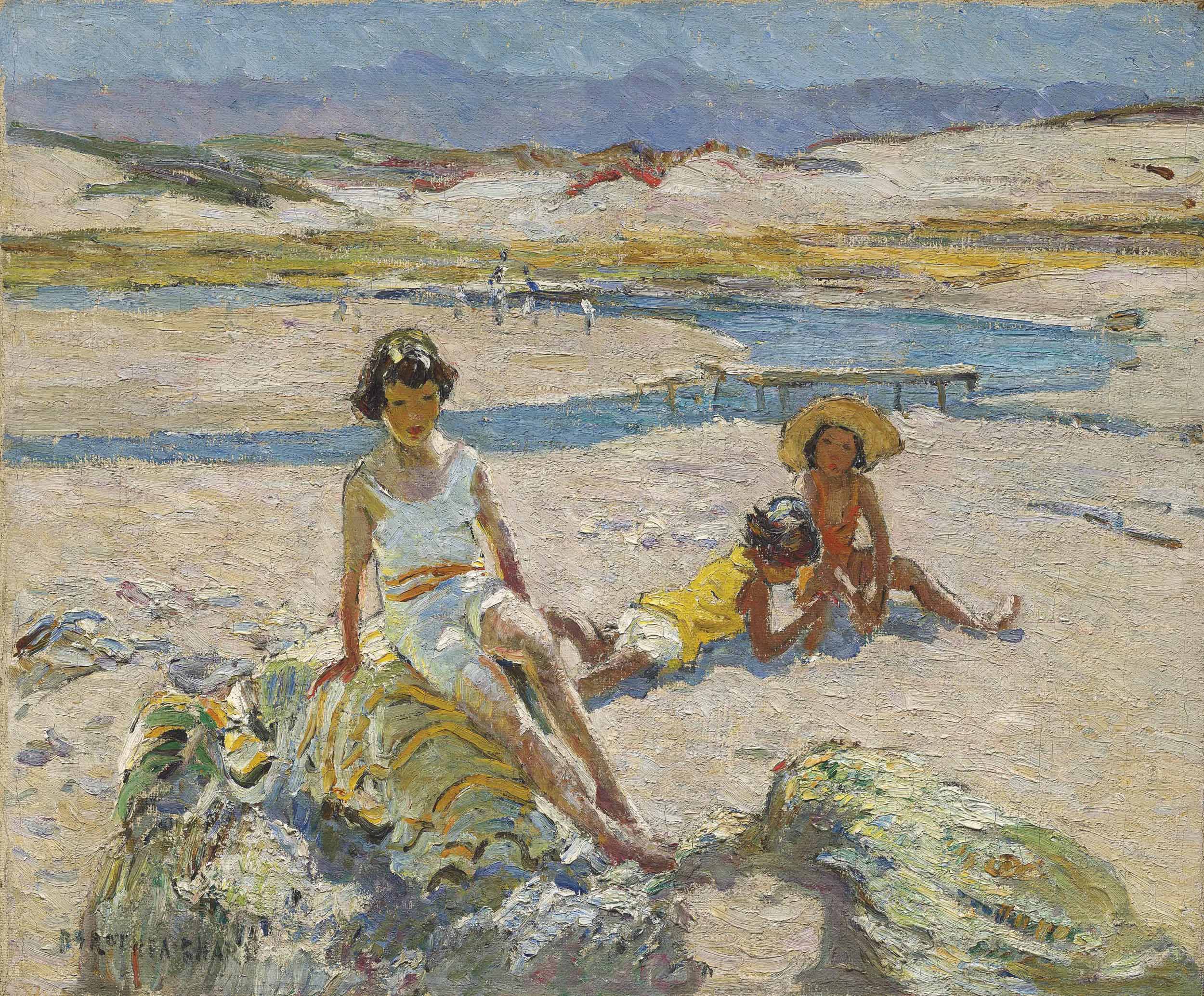 Dorothea Sharp (1874-1955) , On the shore | Christie's
