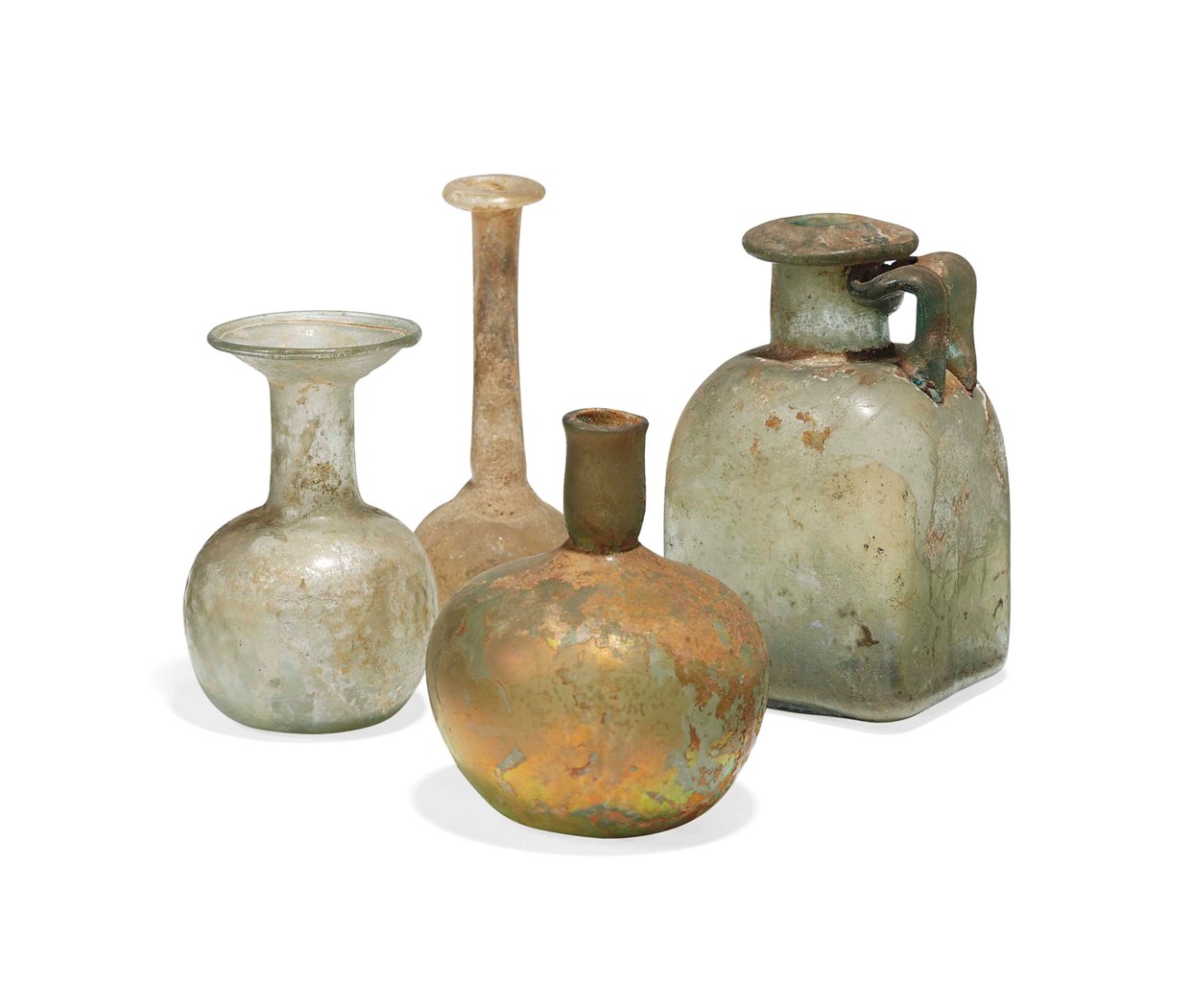 THREE ROMAN GLASS VESSELS, CIRCA 2ND-4TH CENTURY A.D. | Christie's