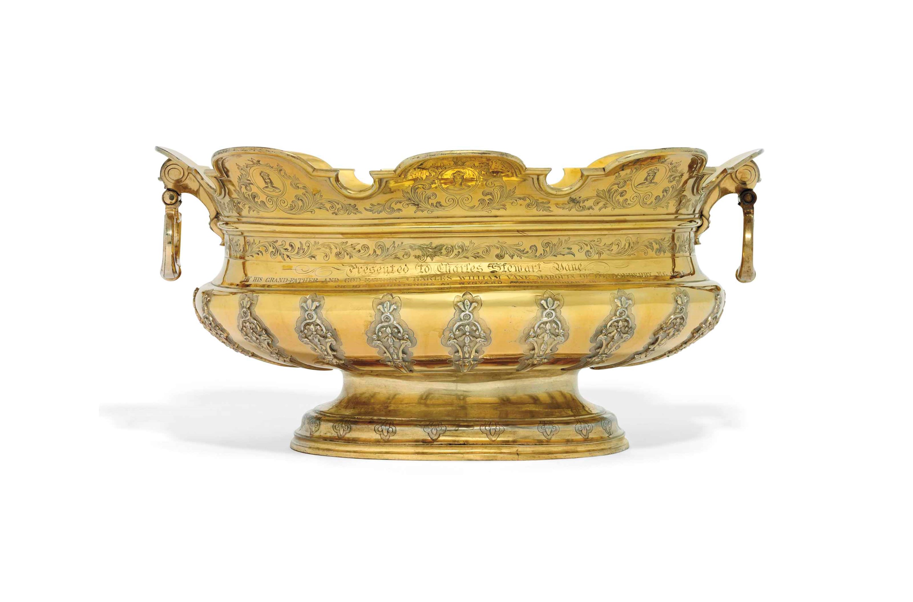 A DUTCH SILVER-GILT MONTEITH, MARK OF REYNIER DE HAAN, THE HAGUE, 1740 ...