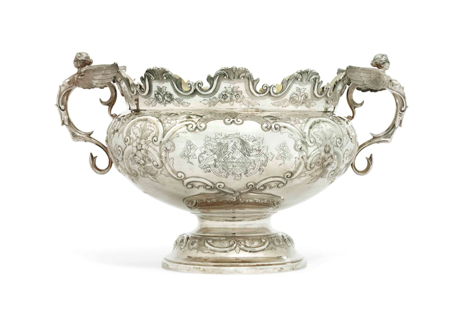 A VICTORIAN SILVER PUNCH BOWL, MARK OF WALTER, JOHN, MICHAEL AND ...