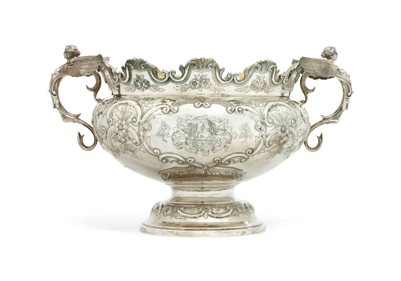 A VICTORIAN SILVER PUNCH BOWL, MARK OF WALTER, JOHN, MICHAEL AND ...