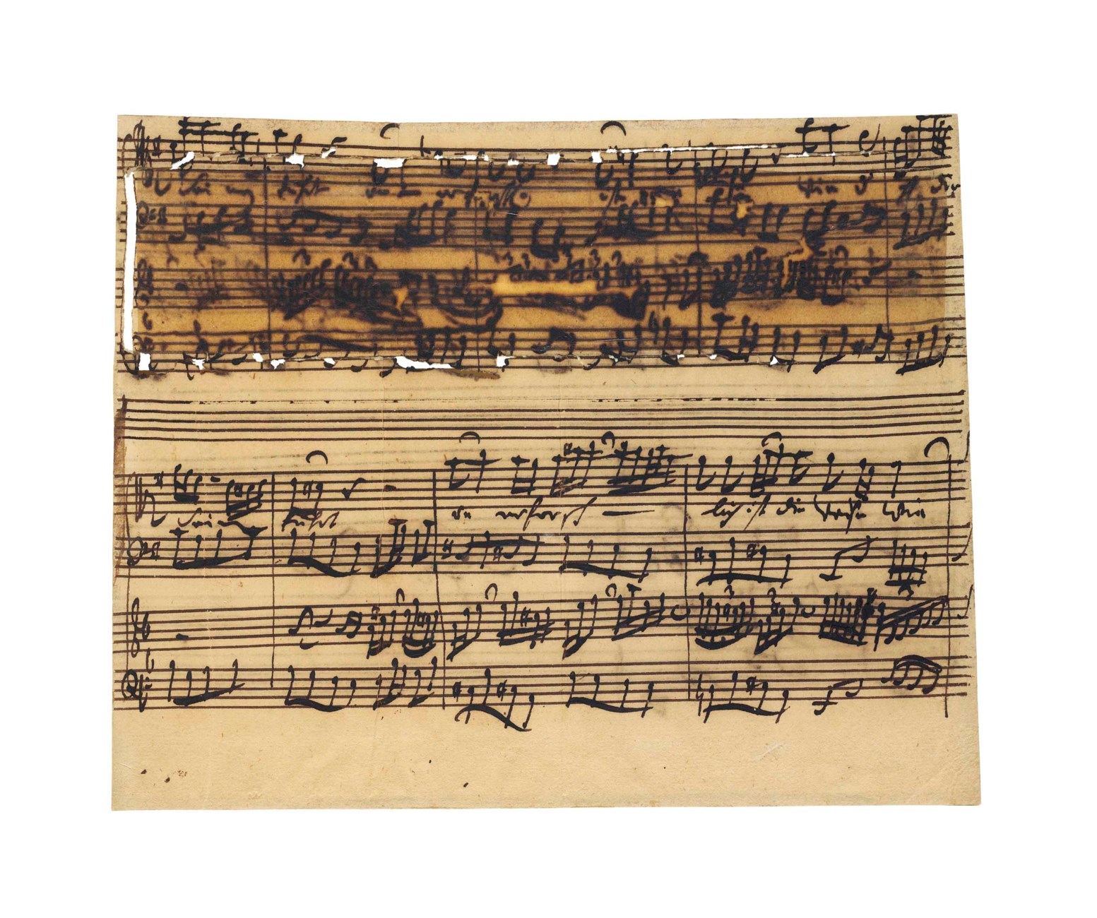 BACH, Johann Sebastian (1685-1750). Autograph music manuscript, a ...