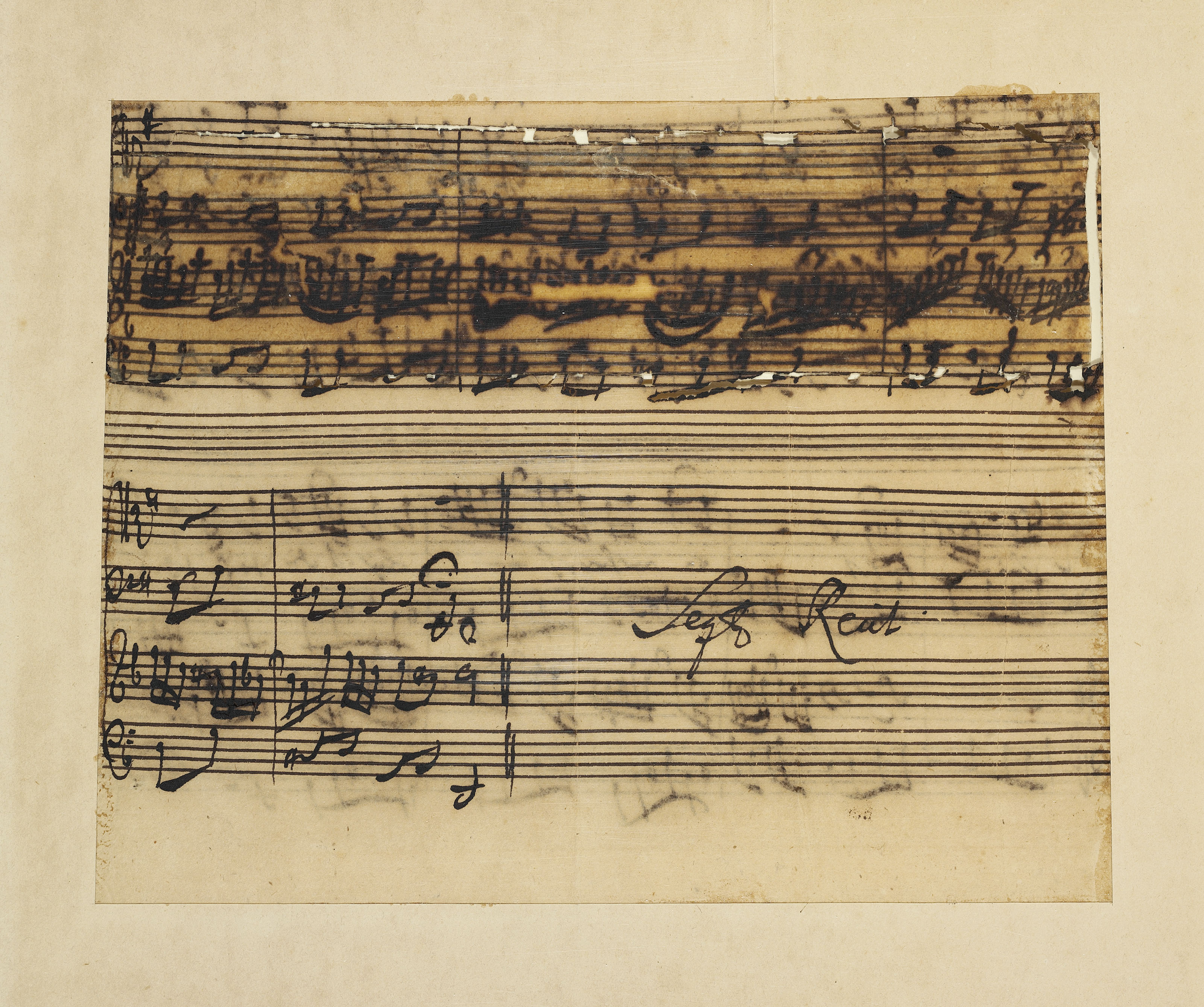 BACH, Johann Sebastian (1685-1750). Autograph music manuscript, a ...