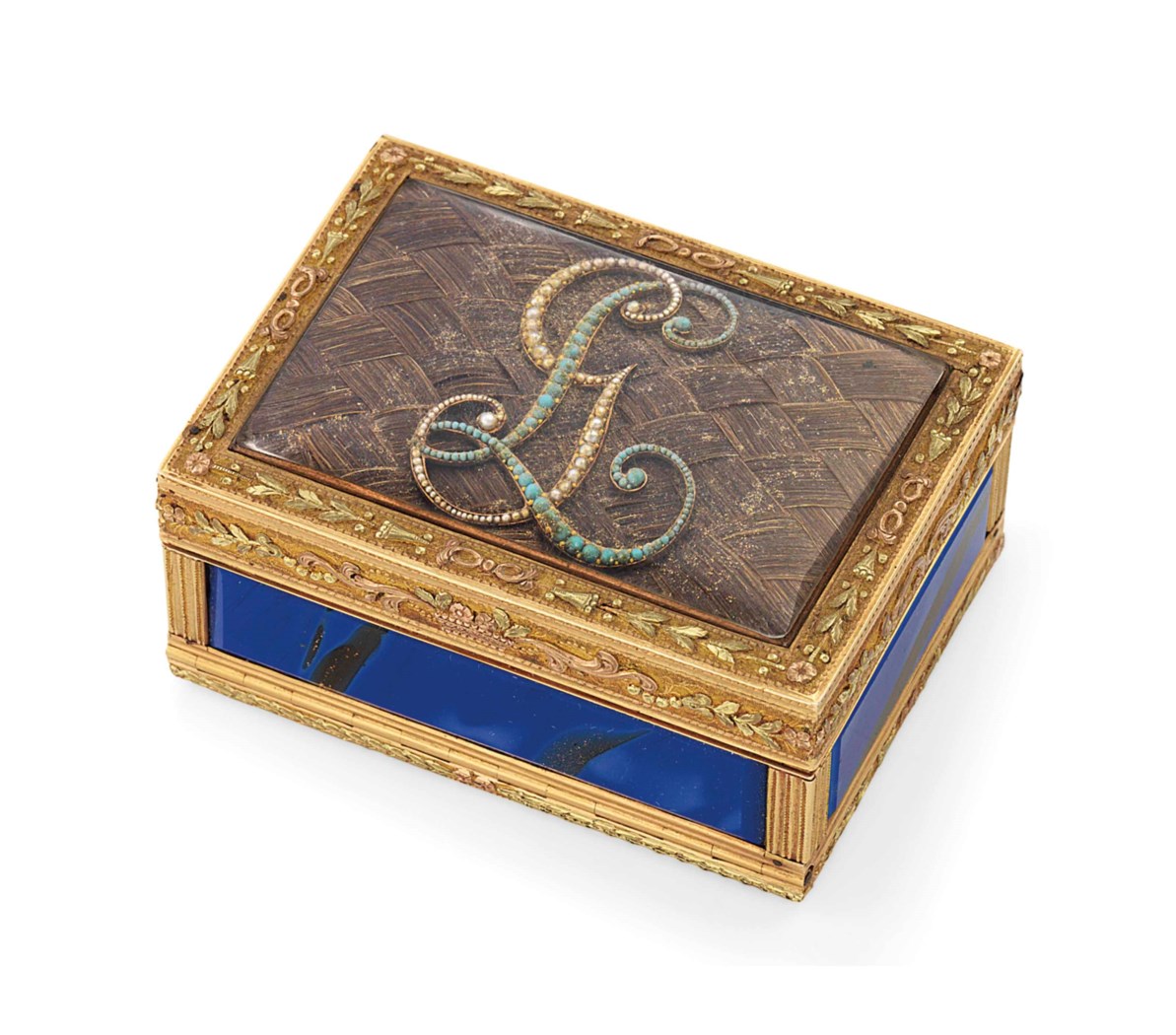 A LOUIS XVI DOUBLE-OPENING JEWELLED GOLD-MOUNTED HARDSTONE BOITE-A-MOUCHES