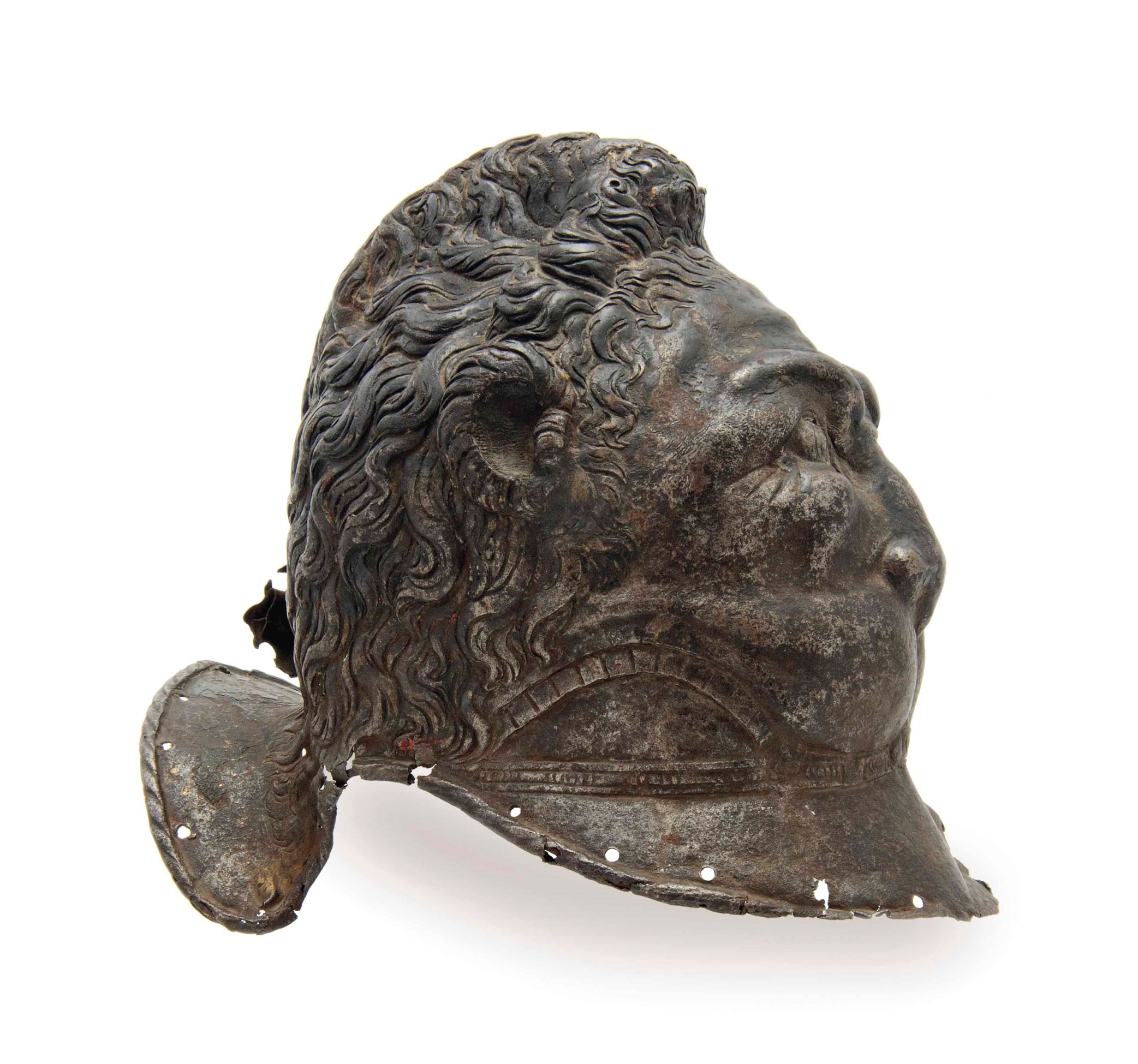 A NORTH ITALIAN LION-MASK BURGONET FROM A PARADE ARMOUR, CIRCA 1560-80 ...