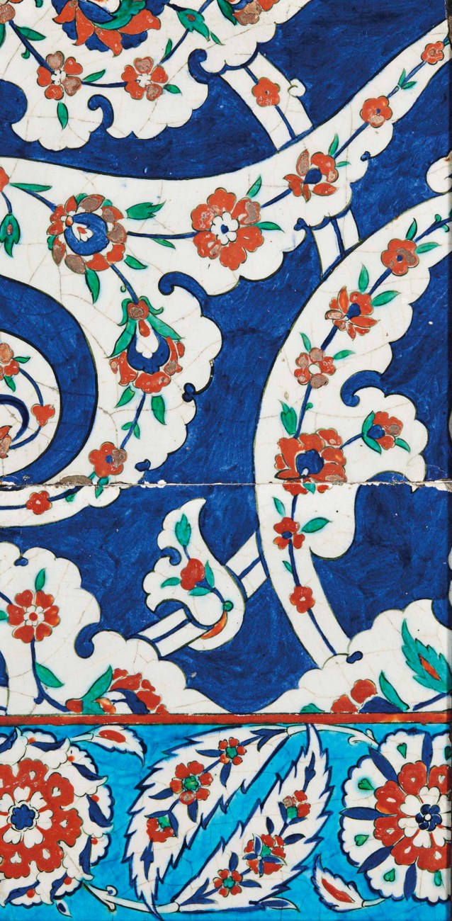 AN IZNIK POTTERY TILE PANEL, OTTOMAN TURKEY, CIRCA 1570 | Christie's