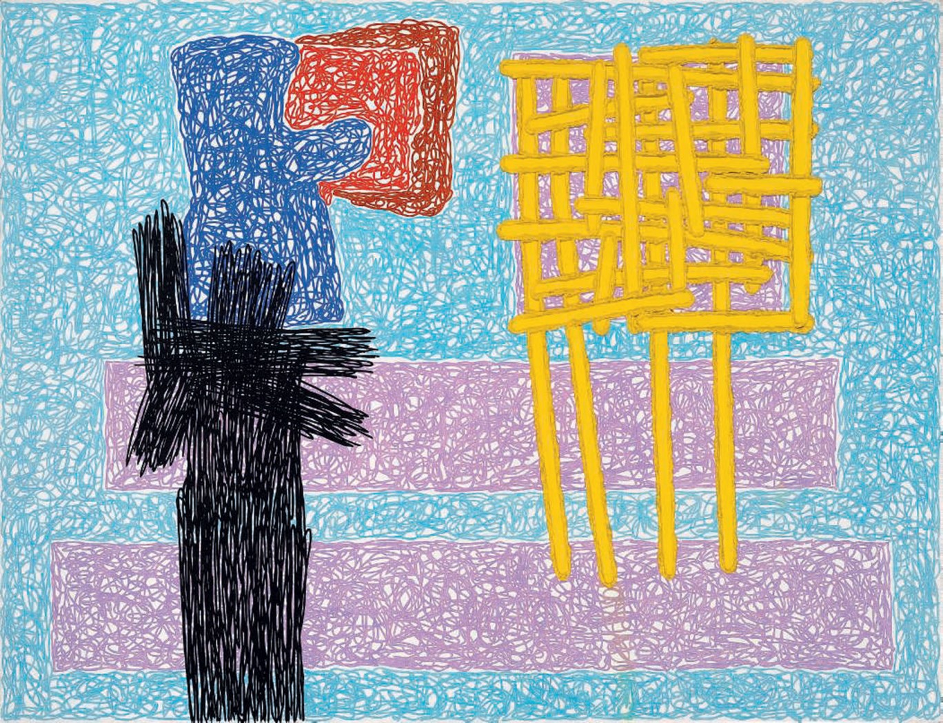 Jonathan Lasker (b. 1948), Flower Will Grow in Cracks of the Metropolis ...
