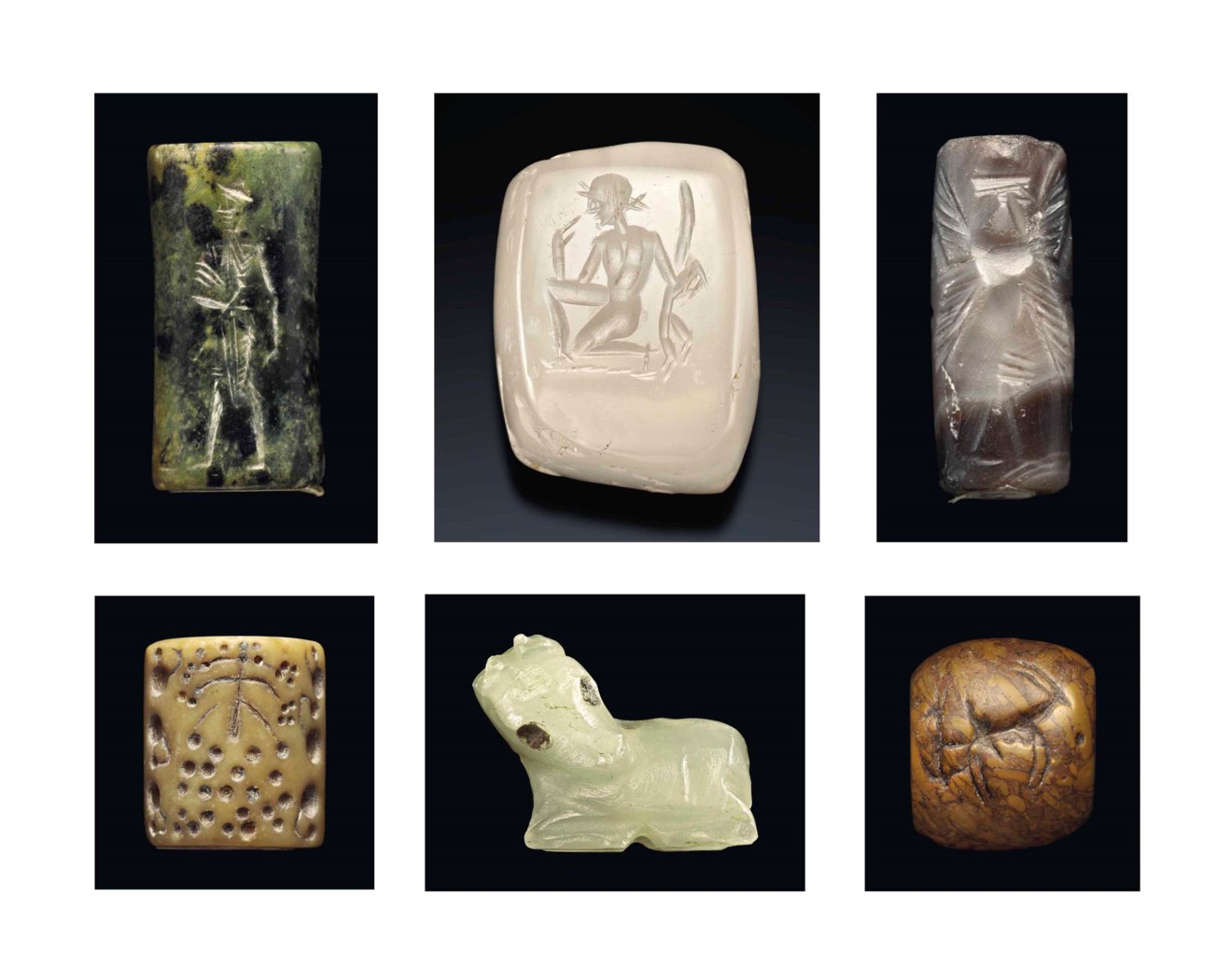TWELVE ANCIENT STONE SEALS AND AMULETS, CIRCA 3RD-1ST MILLENNIUM B.C ...