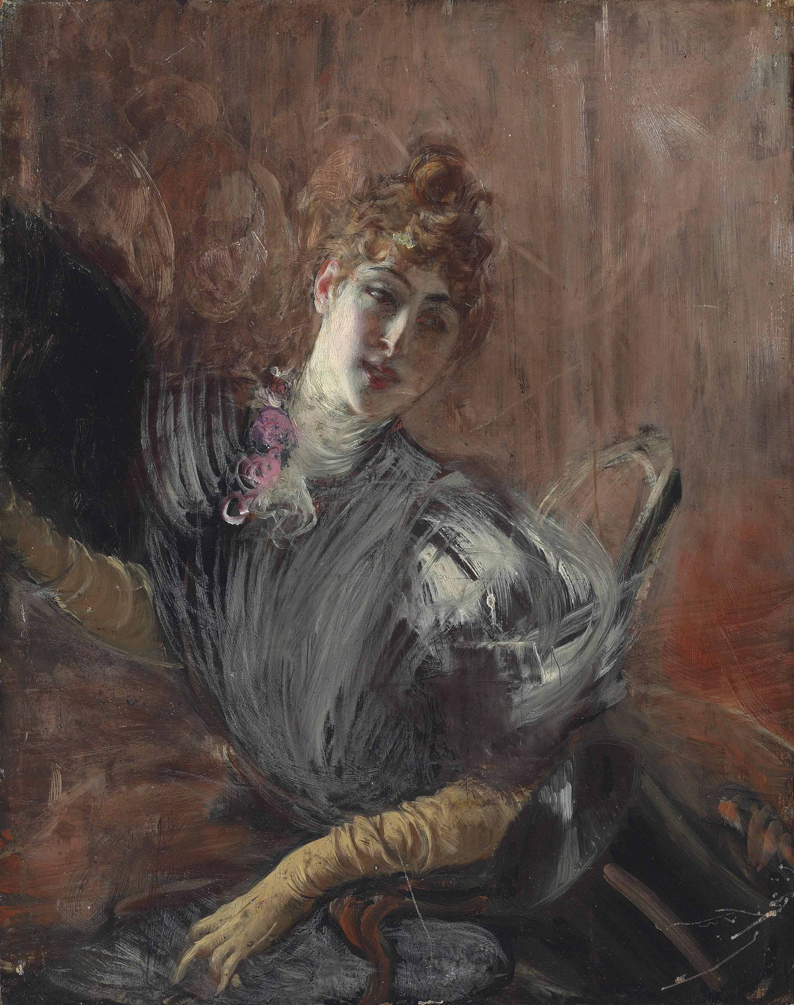 Giovanni Boldini (Italian, 1842-1931) , Portrait of a Lady | Christie's