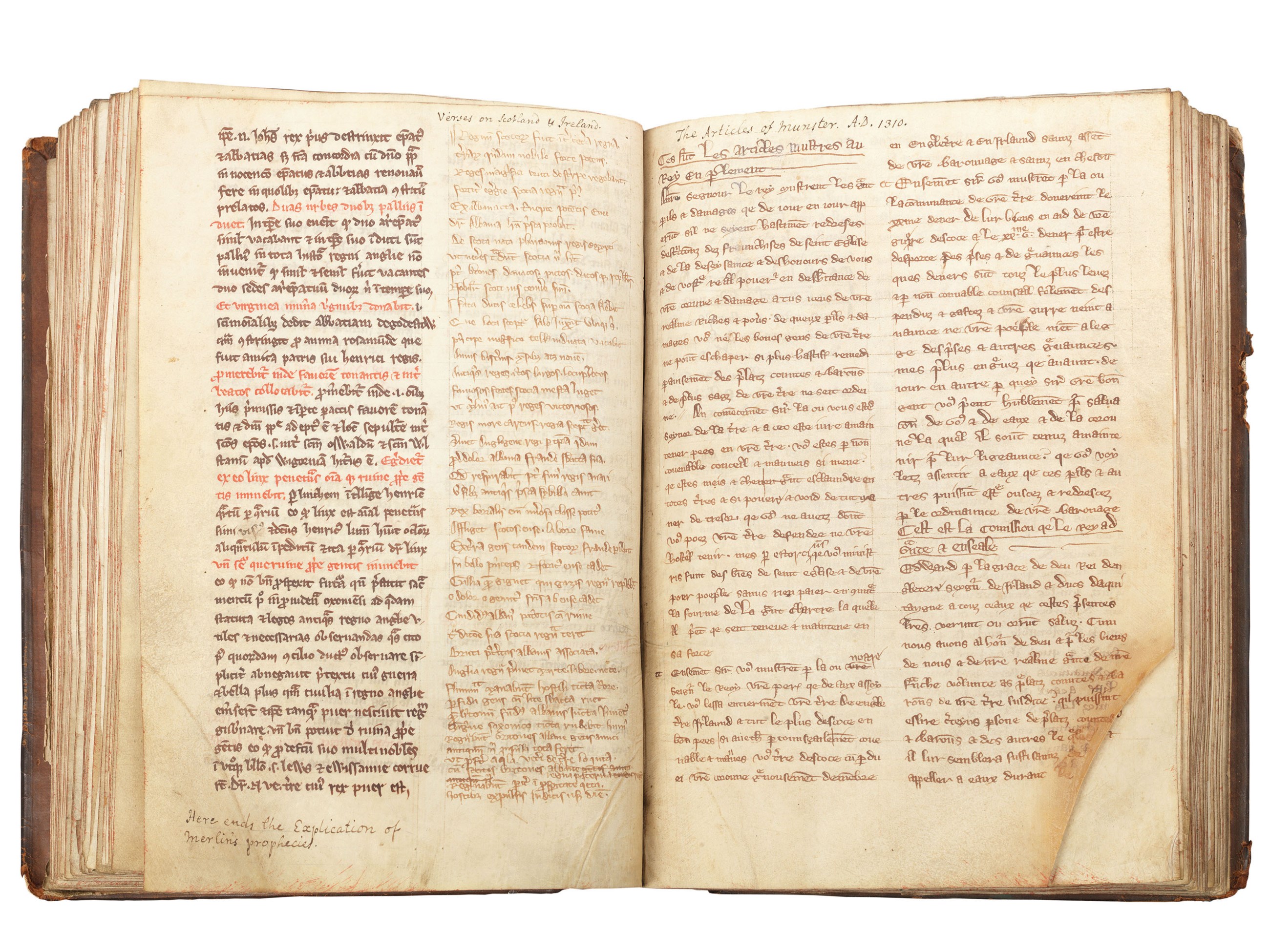 A SAMMELBAND OF SECULAR TEXTS, including GEOFFREY OF MONMOUTH (c.1100-c ...