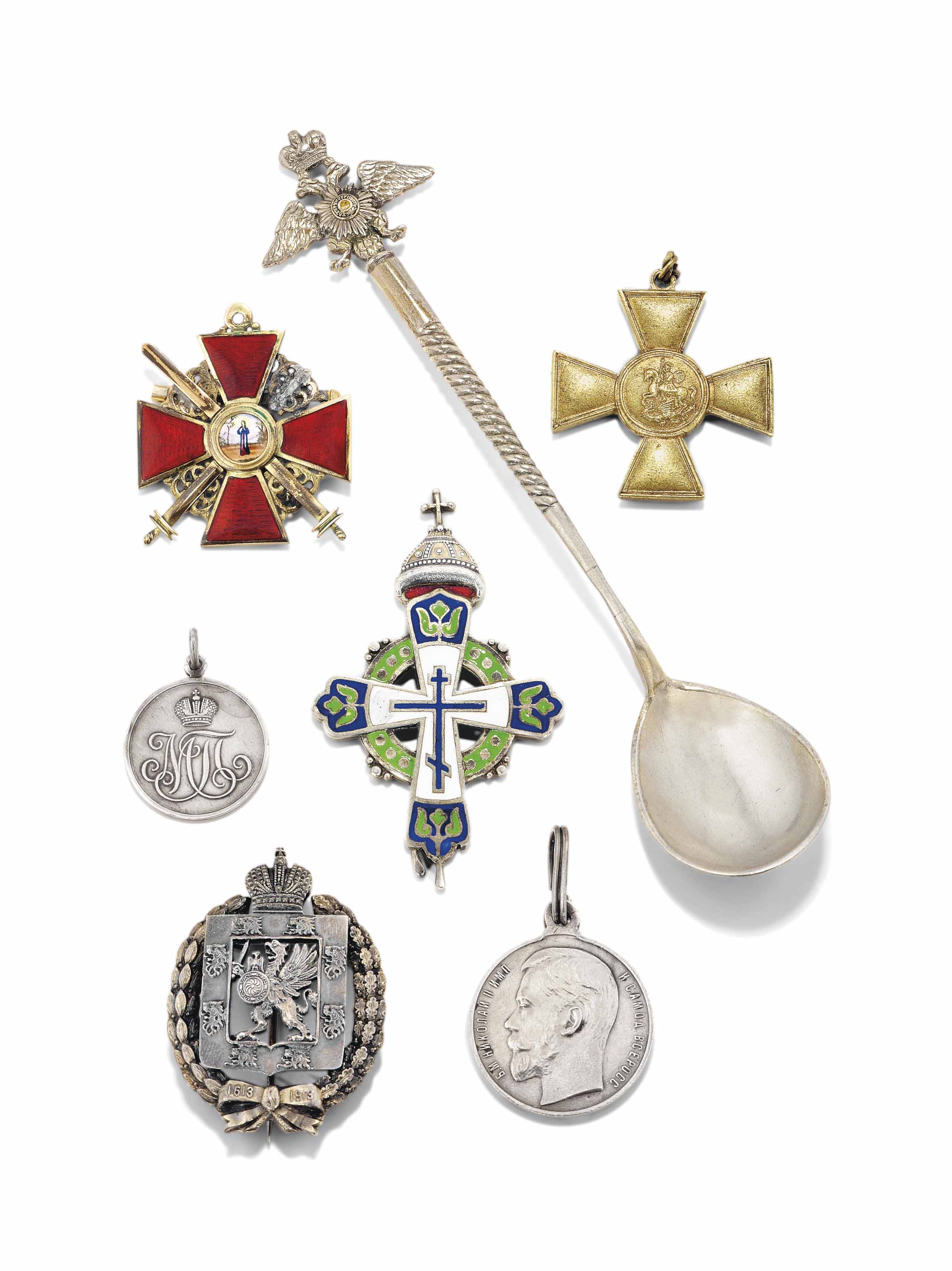 A SILVER-GILT AND ENAMEL COMMEMORATIVE CROSS TO THE CLERGY FOR THE ...