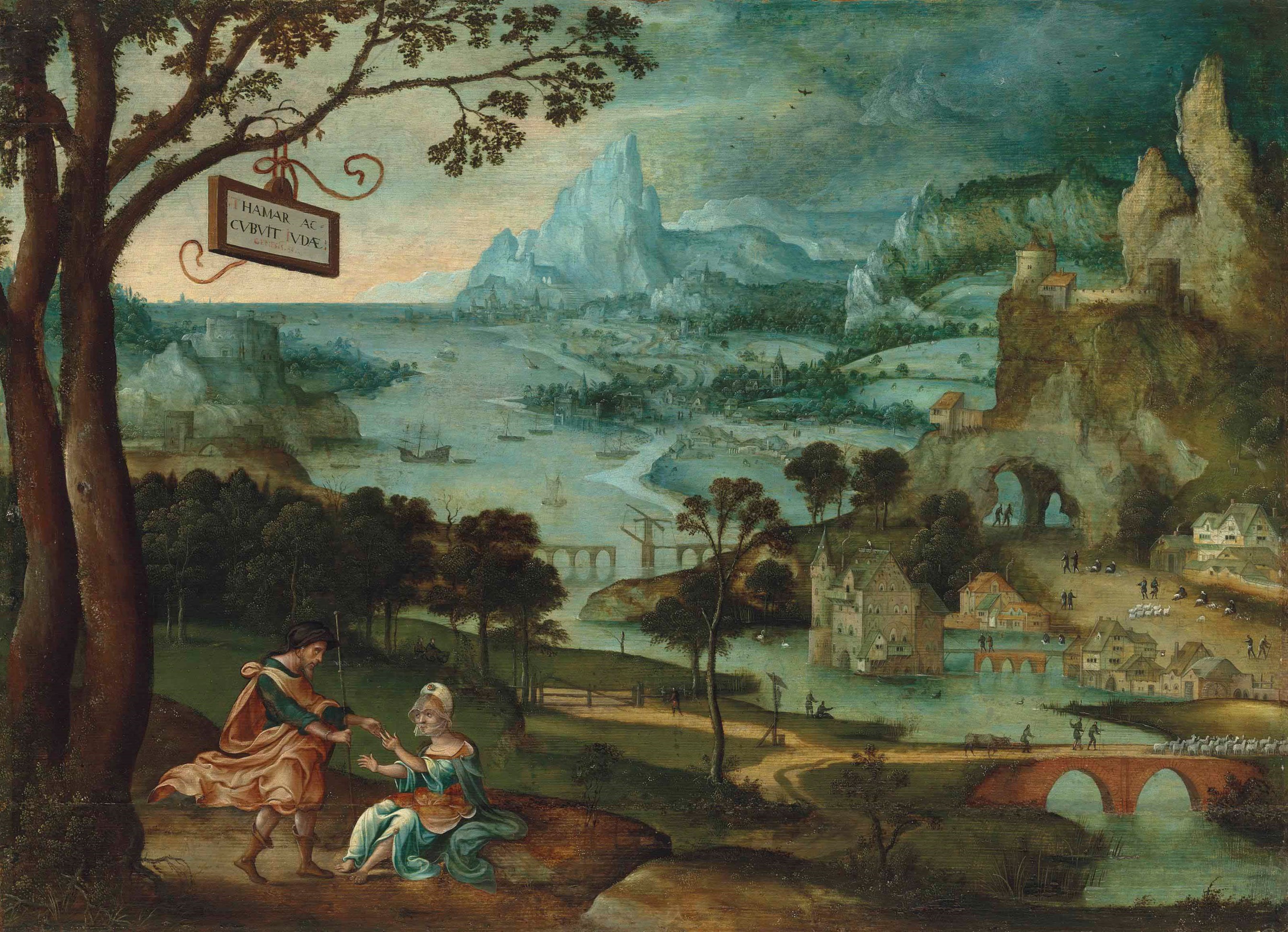 Lucas Gassel (Helmond c. 1495/1500-c. 1570 Brussels), A panoramic river ...