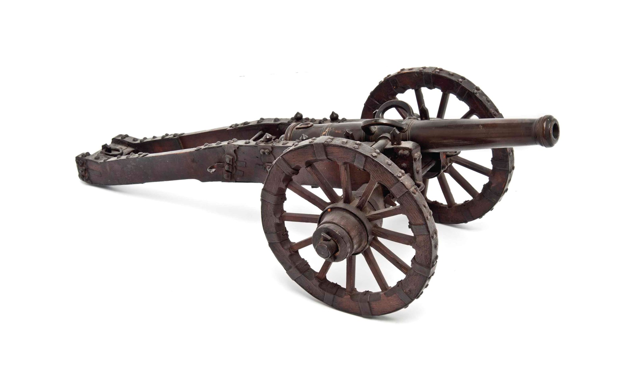 A BRONZE MODEL FIELD GUN IN 17TH CENTURY STYLE, LATE 19TH CENTURY ...
