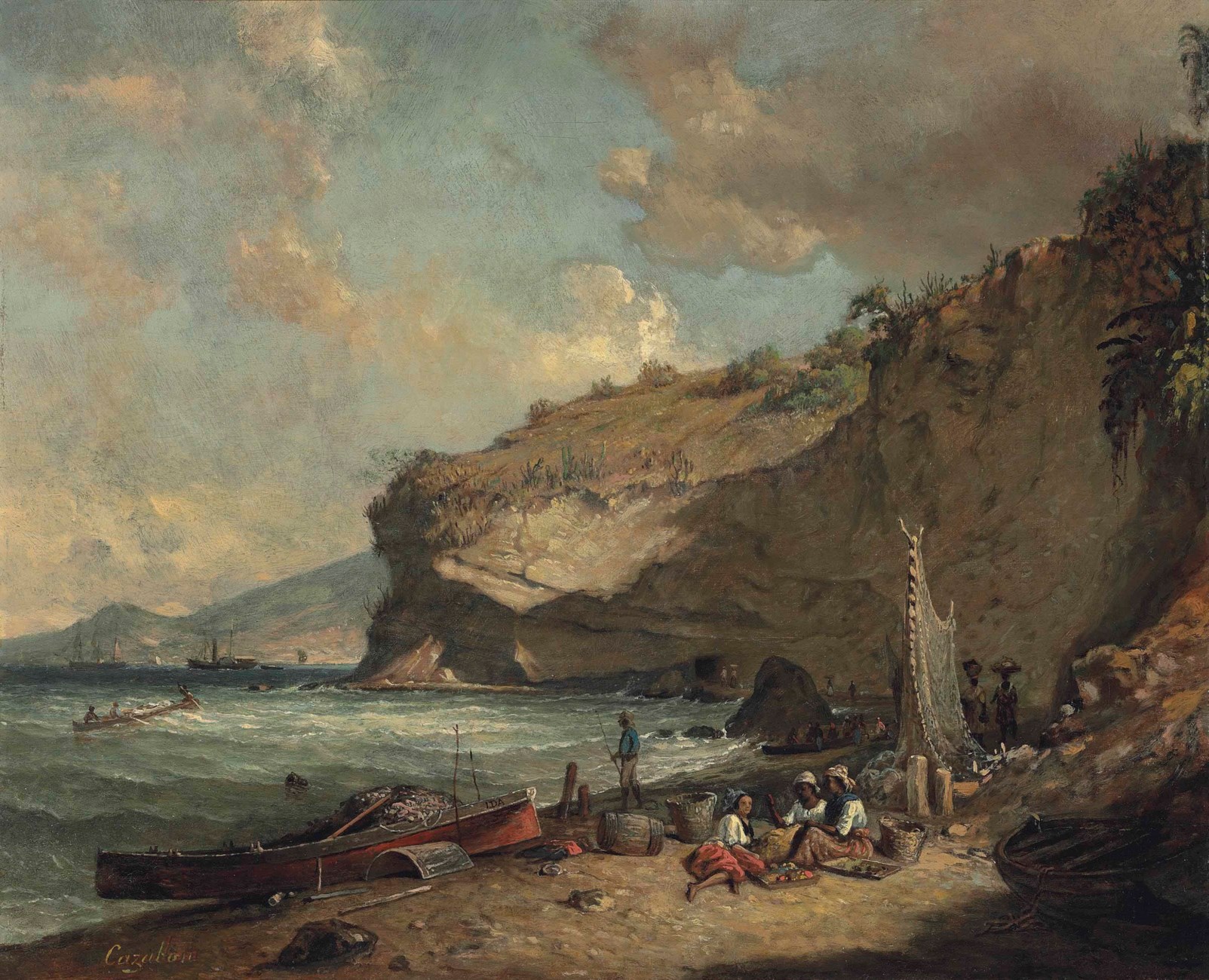 Michel Jean Cazabon (1813-1888), The Coast at Le Carbet, Martinique ...
