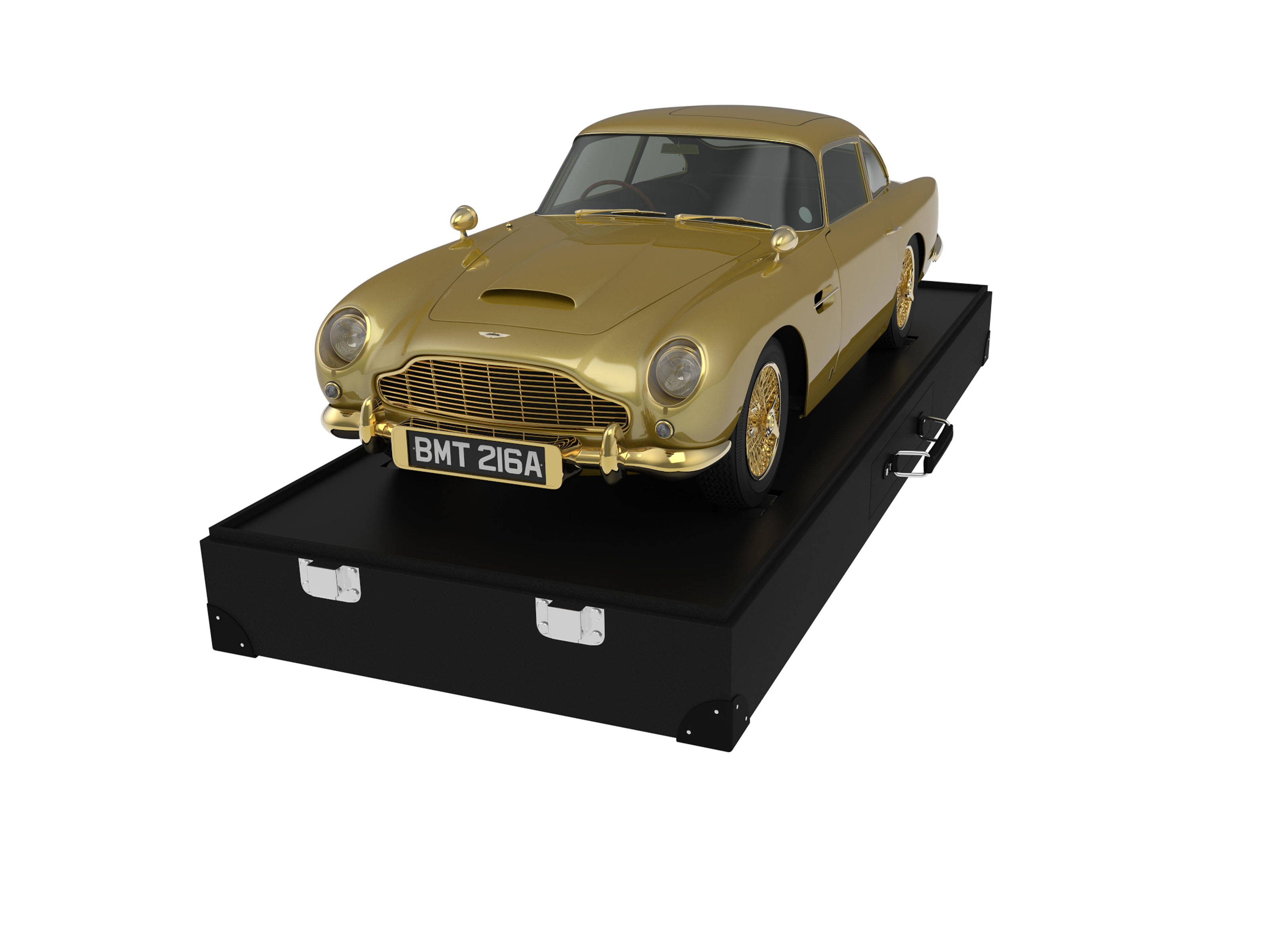 A UNIQUE ONE-THIRD SCALE MODEL WITH GOLD-PLATED DETAIL OF JAMES BOND'S ...