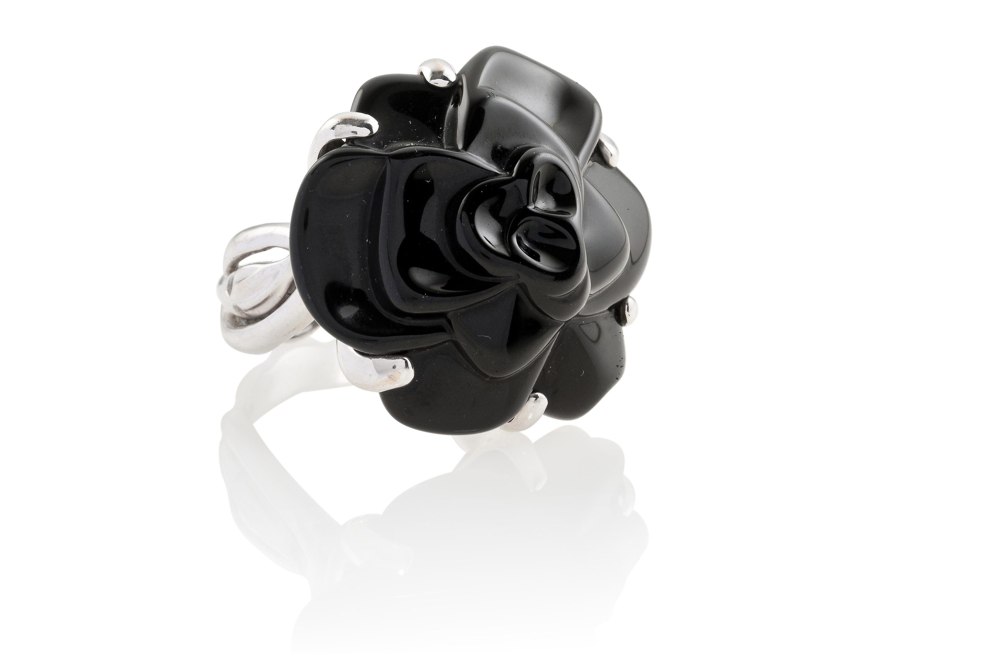 AN ONYX 'CAMELIA' RING, BY CHANEL, | Christie’s