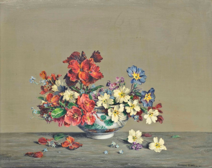 Laurence Biddle (1888-1968), Wallflowers, japonica, aurelia and ...