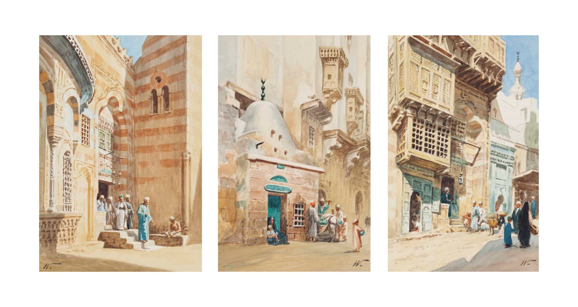 Edwin Lord Weeks (American, 1849-1903), Arabs leaving a mosque | Christie's