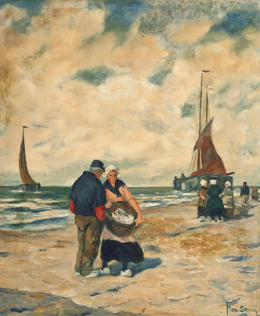 Max Stern (German, 1872-1943), Fisherwomen on the beach | Christie's