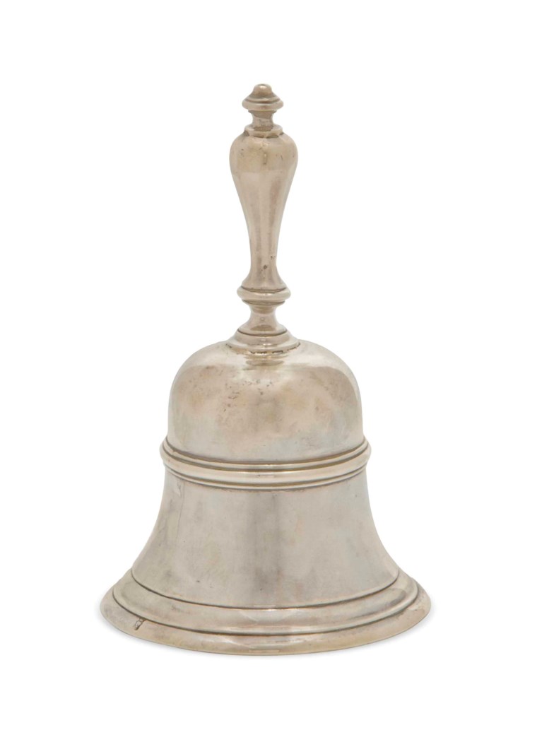 A DUTCH SILVER TABLE BELL