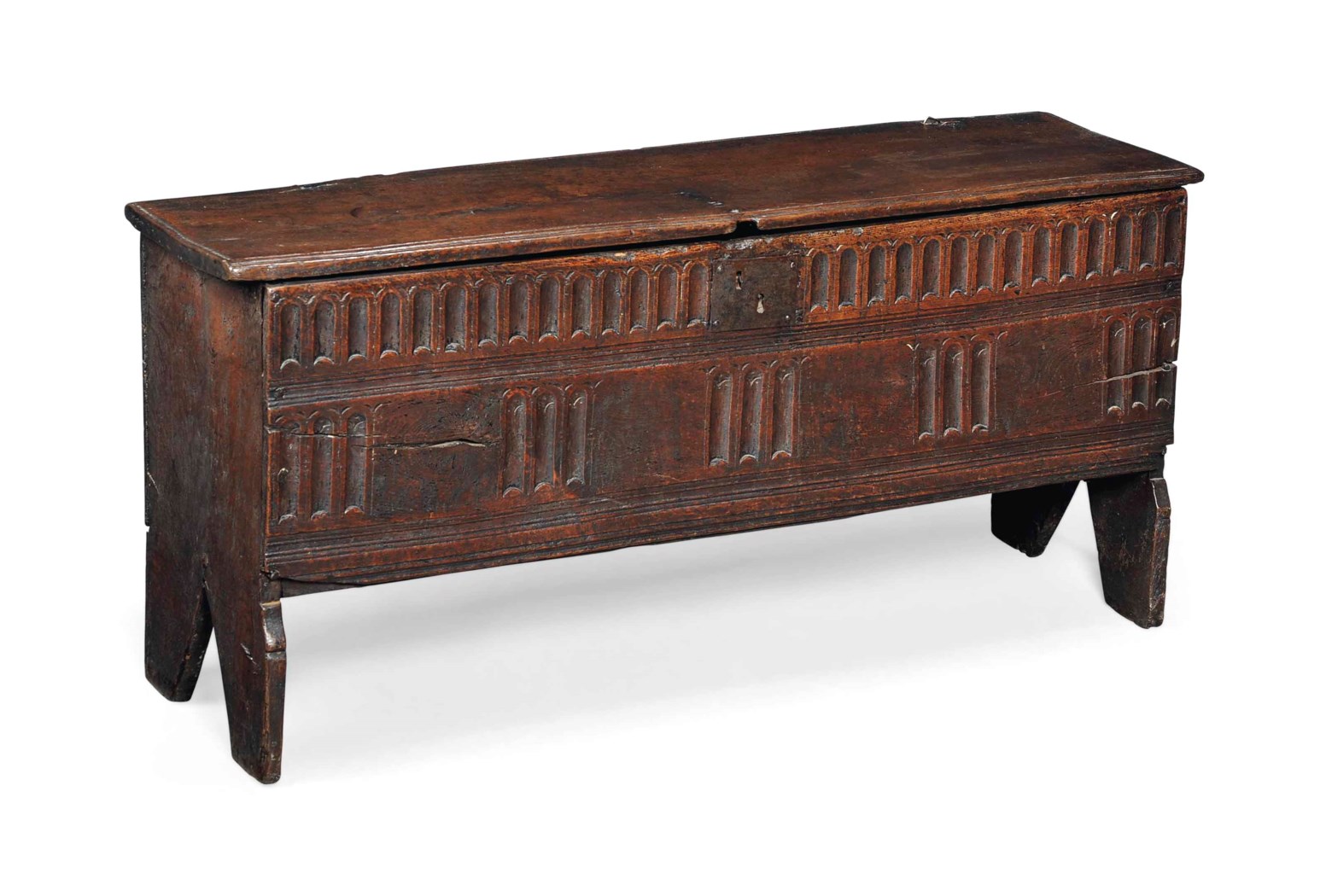 AN ELIZABETHAN OAK PLANK CHEST, LATE 16TH CENTURY | Christie's