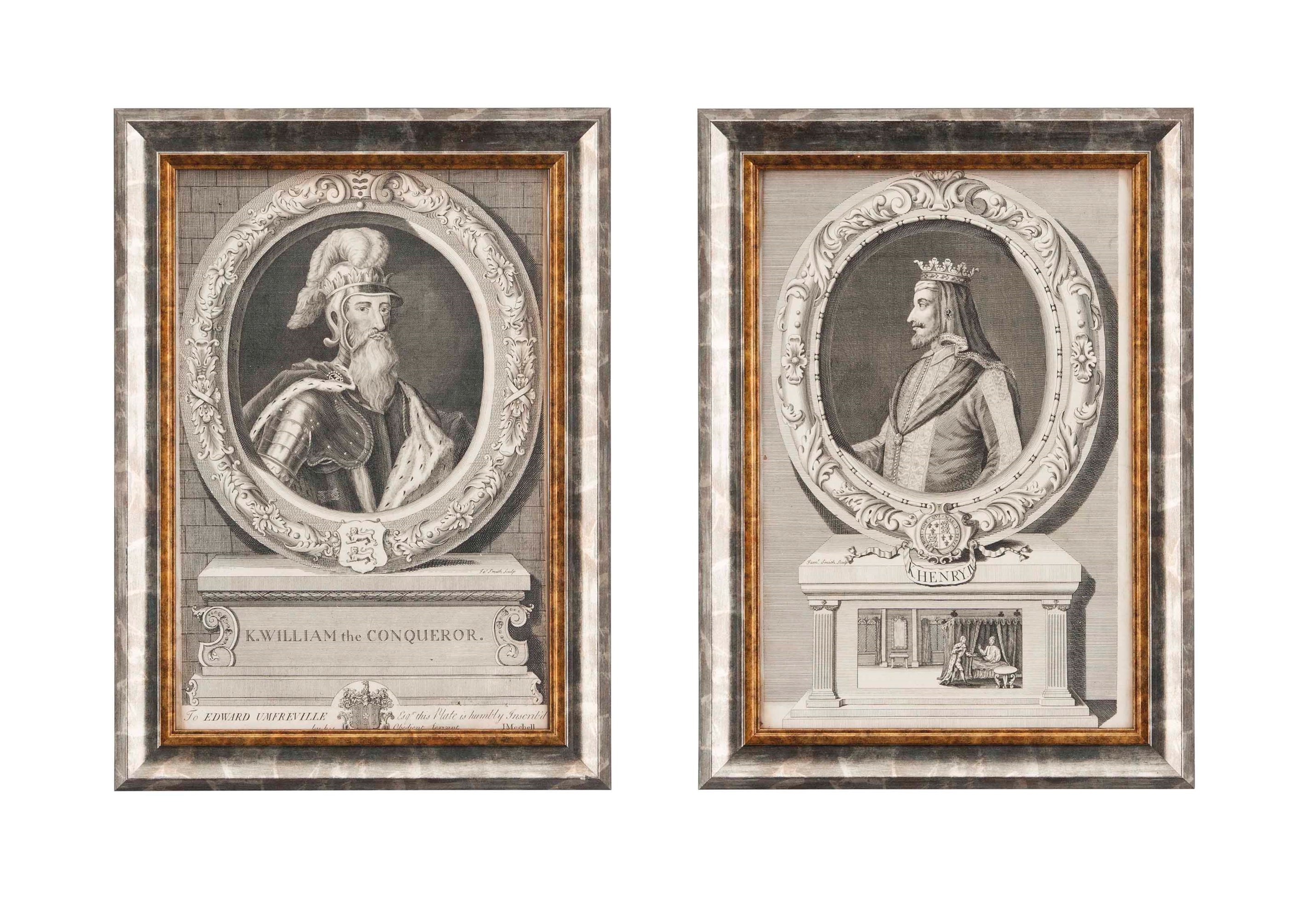 SIXTEEN ENGRAVINGS OF KINGS AND QUEENS OF ENGLAND, R. SHEPPARD SCULP ...