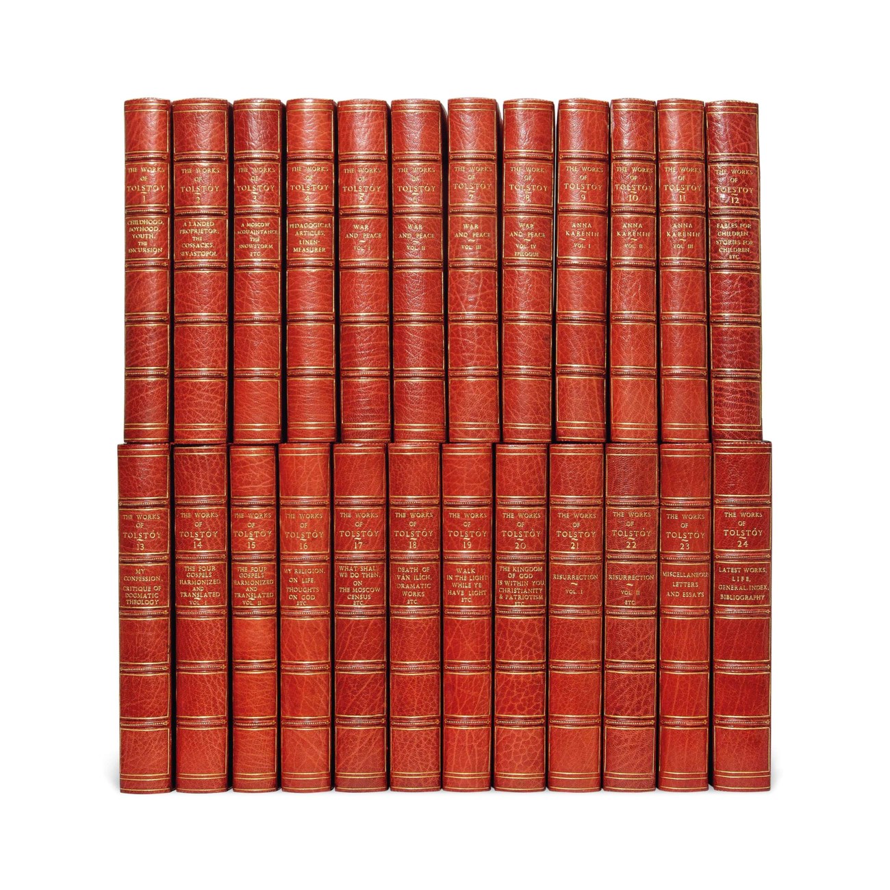 TOLSTOY, Leo (1828-1910). The Complete Works. London: G. J. Howell ...