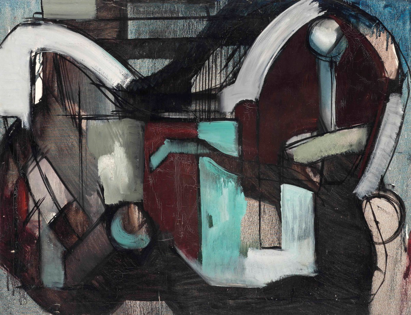 William Johnstone (1897-1981), Abstract forms, 1948 | Christie's