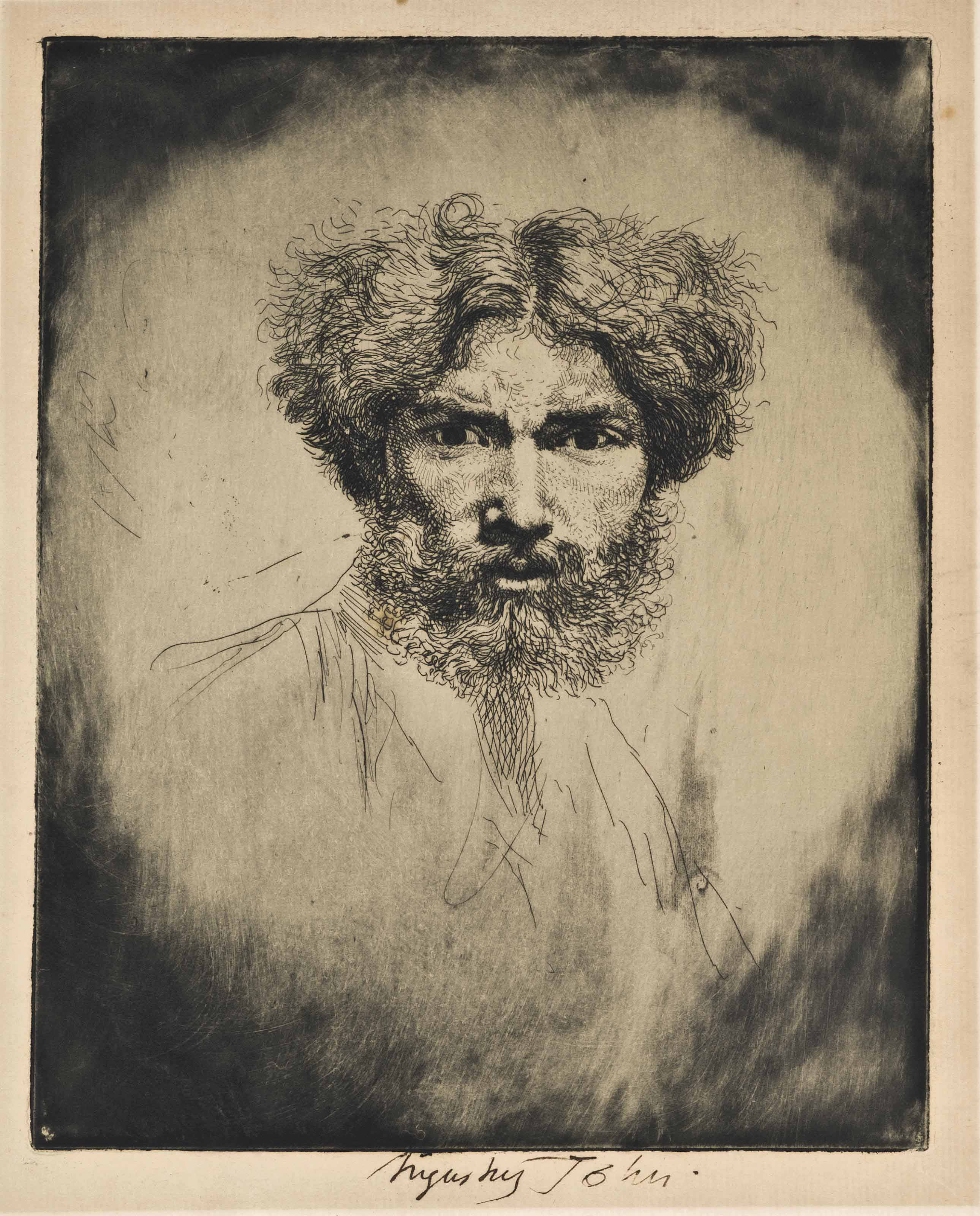 Augustus Edwin John (1878-1961) , Portrait of the Artist: Tête Farouche ...