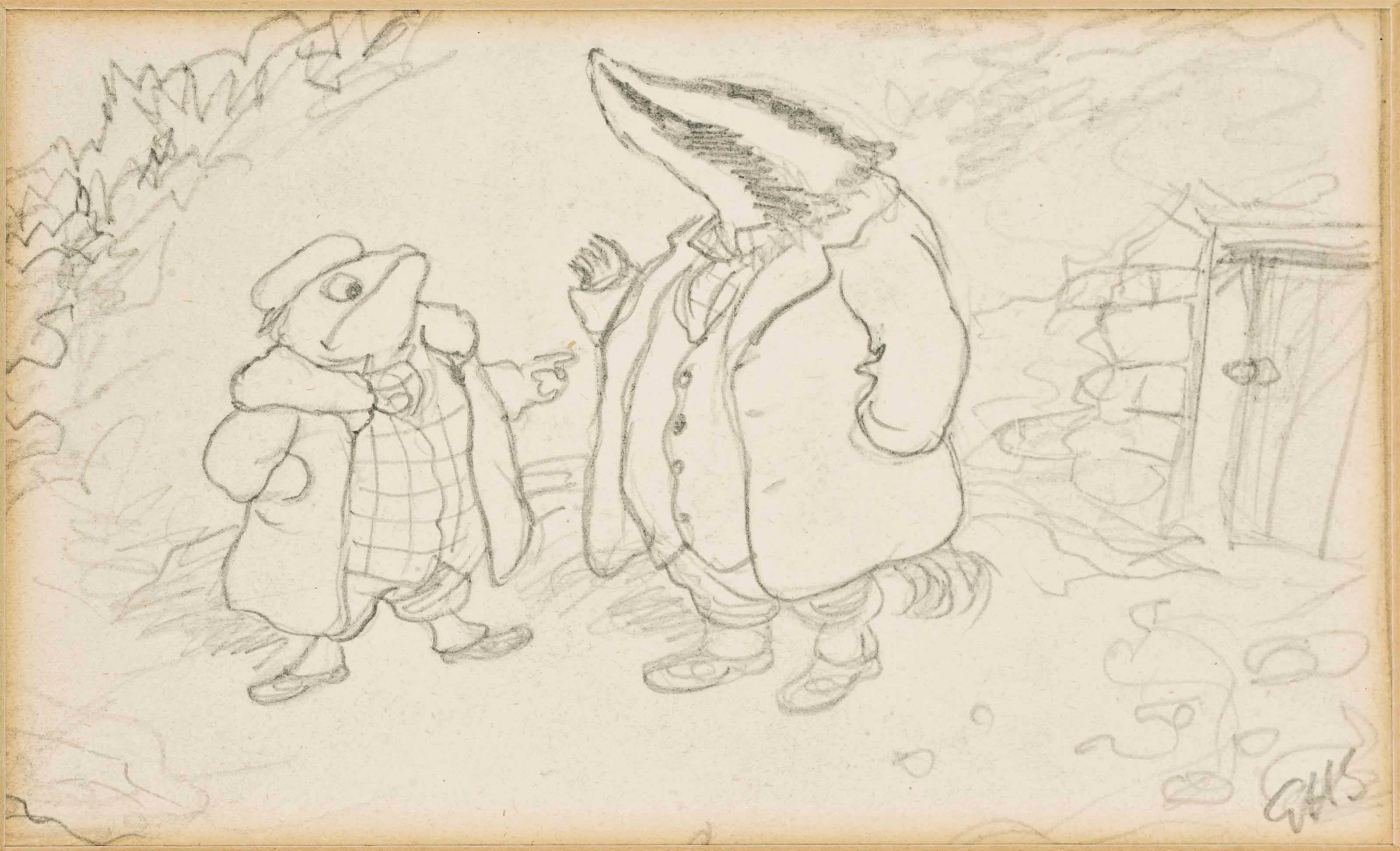 Ernest Howard Shepard (1879-1976), Preliminary cover design for The ...