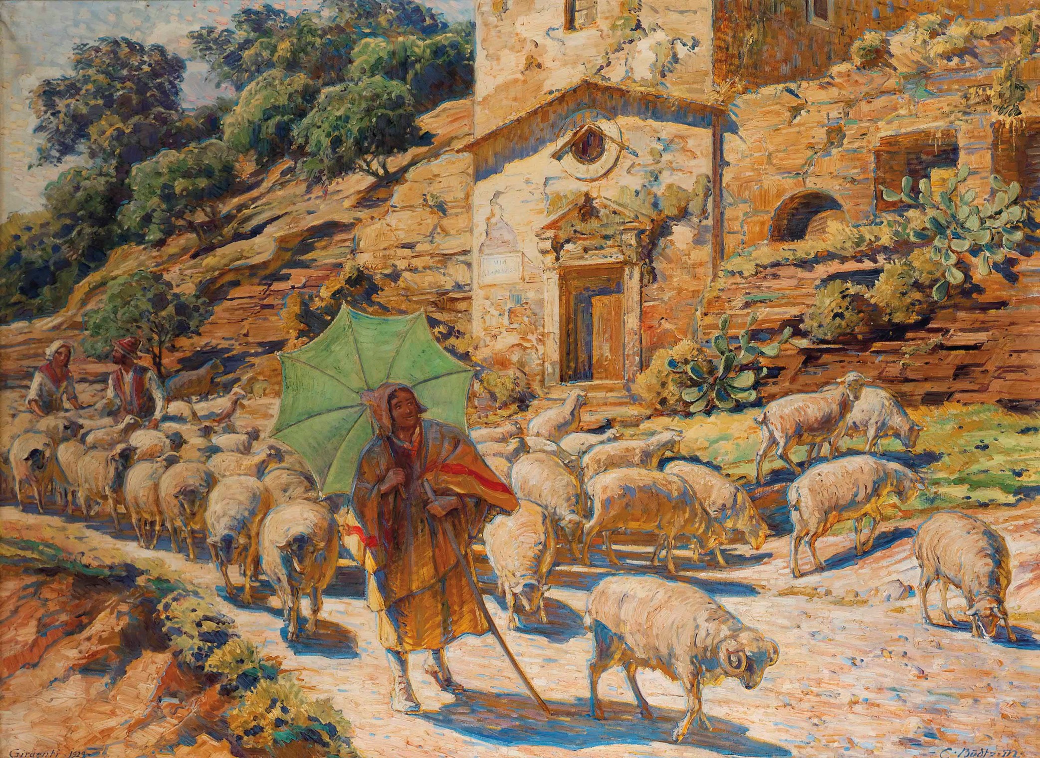 Carl Budtz-Moller (DANISH, 1882-1953), Shepherds at Girgenti, Sicily ...