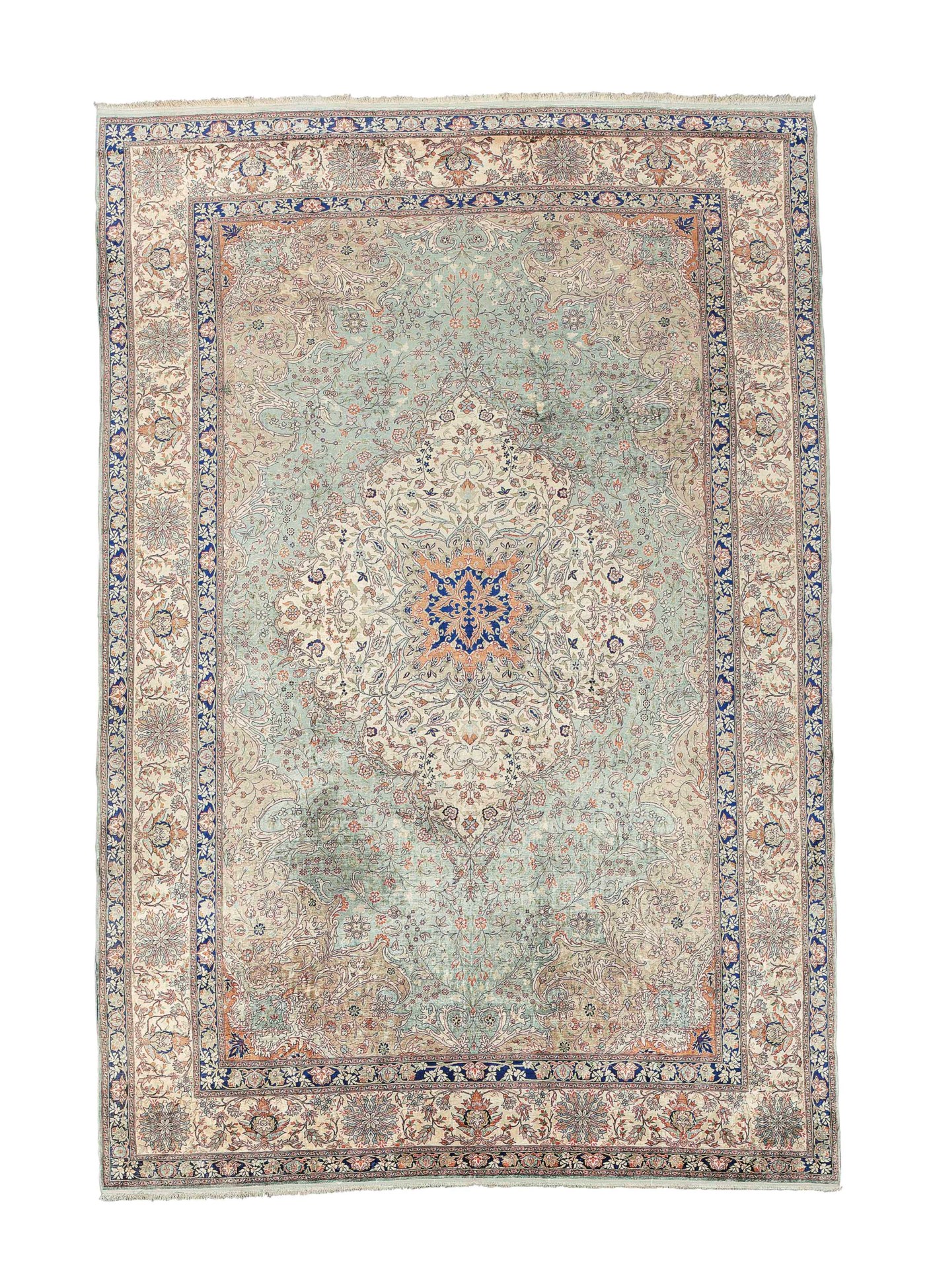 A VERY FINE SILK HEREKE CARPET, TURKEY, CIRCA FIRST HALF OF 20TH ...