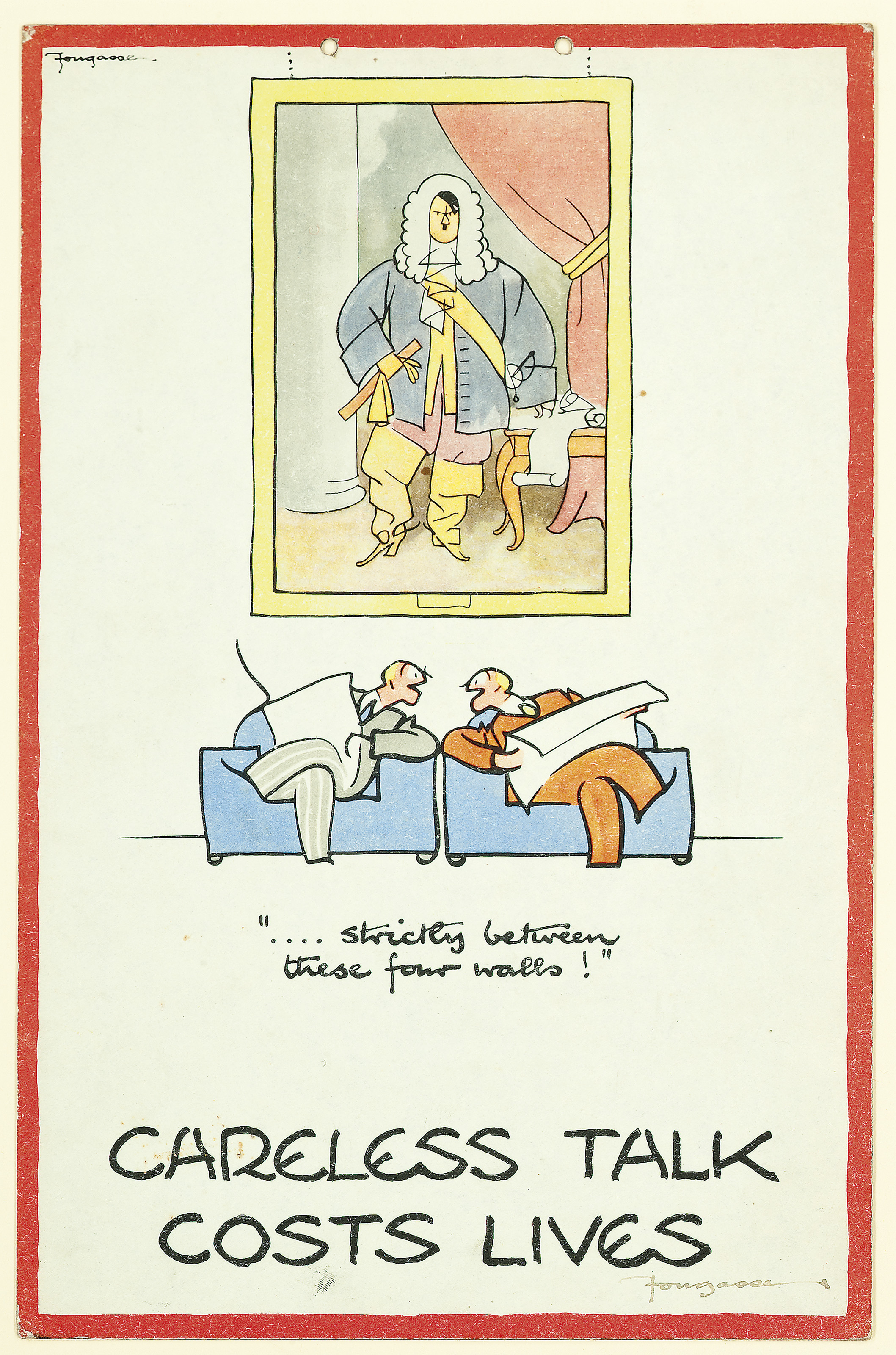 Fougasse (Cyril Kenneth Bird, 1887-1965) , CARELESS TALK COSTS LIVES ...