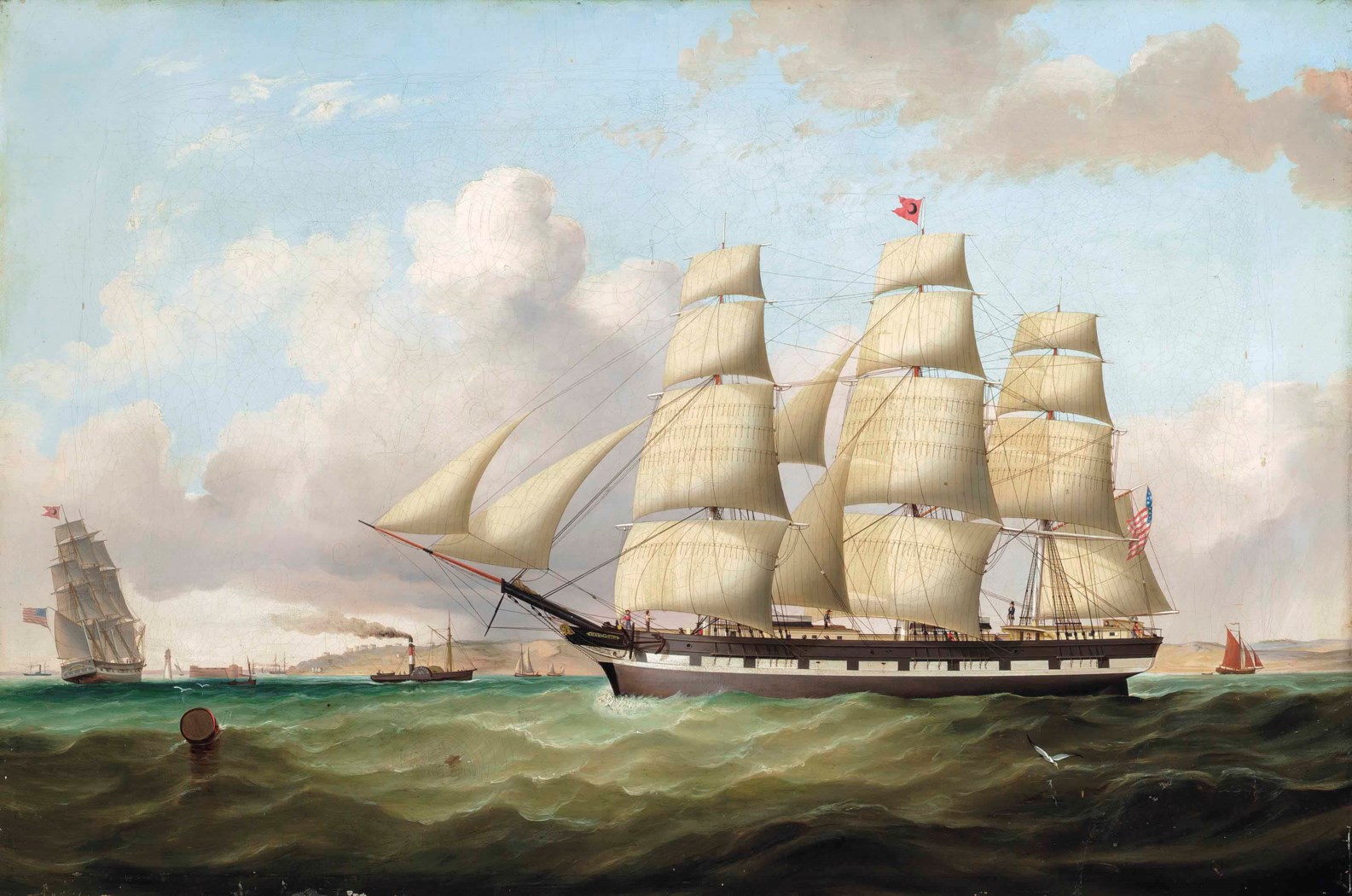 Duncan McFarlane of Liverpool (1853-c.1870 America), The emigrant ship ...