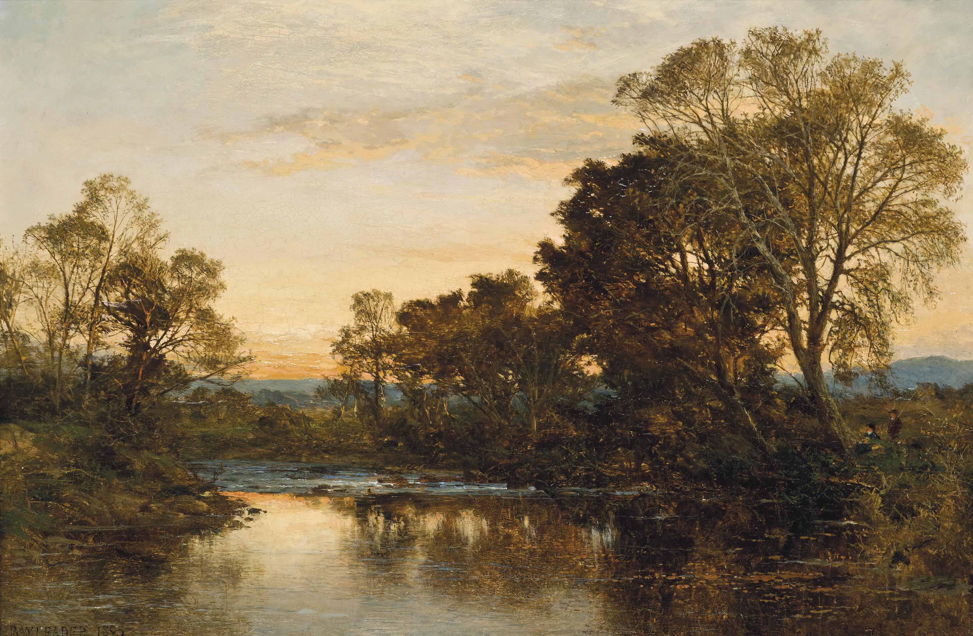 Benjamin Williams Leader, R.A. (1831-1923) , Evening glow | Christie's