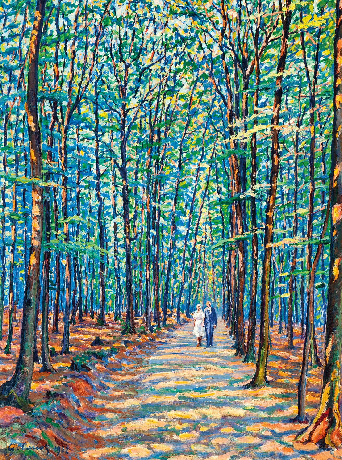 Gustave Camille Gaston Cariot (1872-1950), Georgenborn sous bois ...