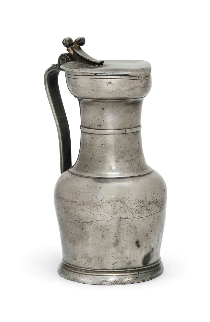 A SWISS PEWTER FLAGON , BY JEAN-ANTOINE CHARLTON, CIRCA 1730 | Christie's