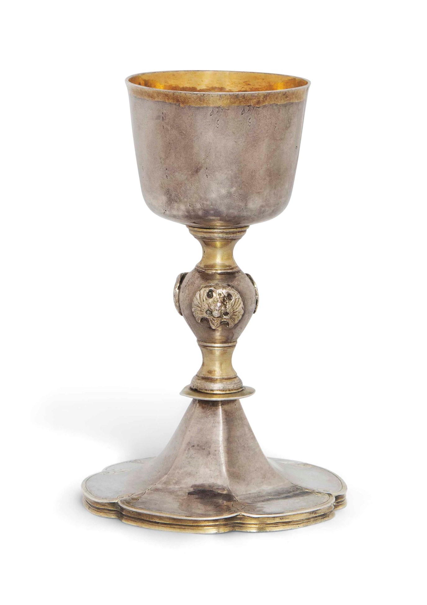A CHARLES I PARCEL-GILT SILVER RECUSANT CHALICE, UNMARKED, CIRCA 1640 ...