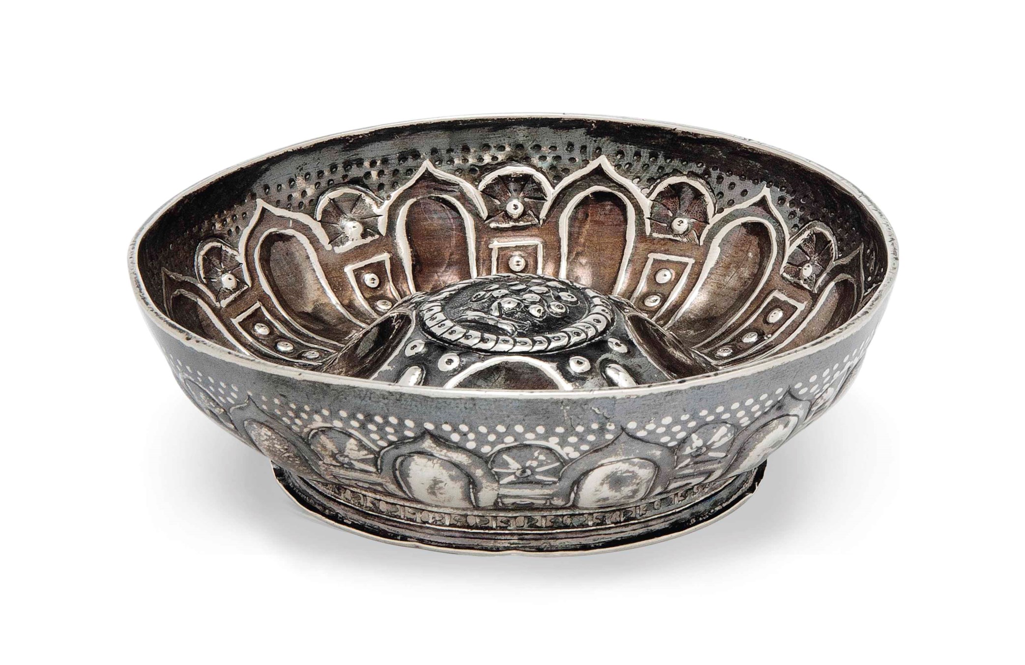 A CONTINENTAL SILVER WINE TASTER, MAKER'S MARK ONLY, INDISTINCT, I? IN ...