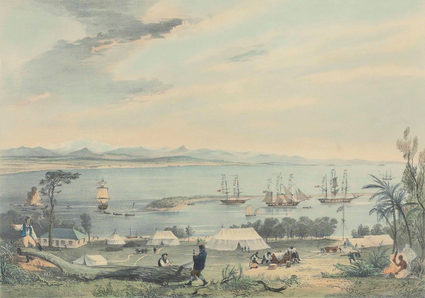 After Charles Heaphy, View of a part of the town of Wellington, New ...