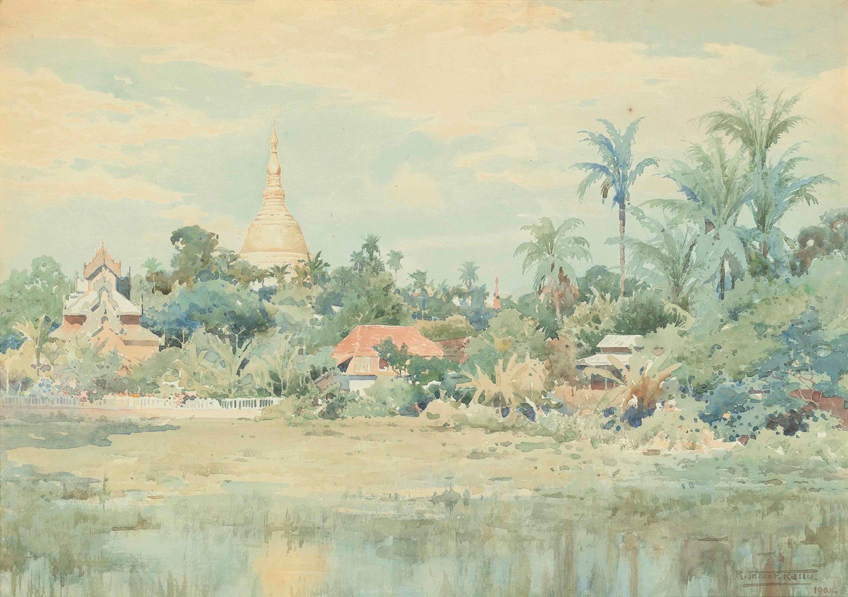 Robert George Talbot Kelly (1861-1934), Ascent to the Shwe Dagon; and ...
