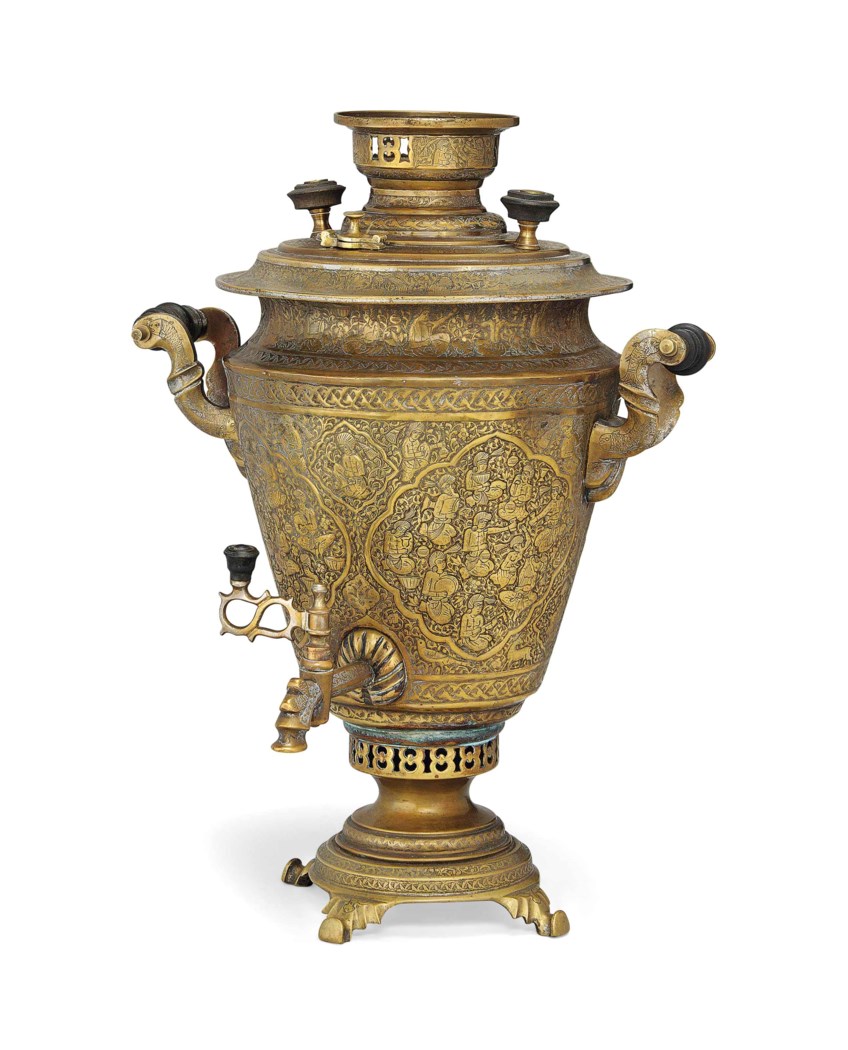 A RUSSIAN SAMOVAR FOR THE QAJAR PERSIAN MARKET